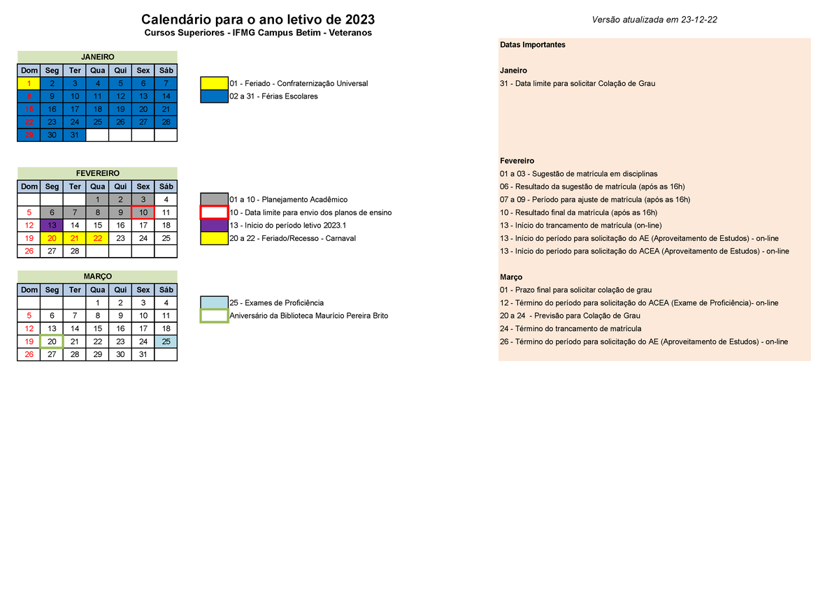 Calendario Veteranos 2312 Dom Seg Ter Qua Qui Sex Sáb Datas