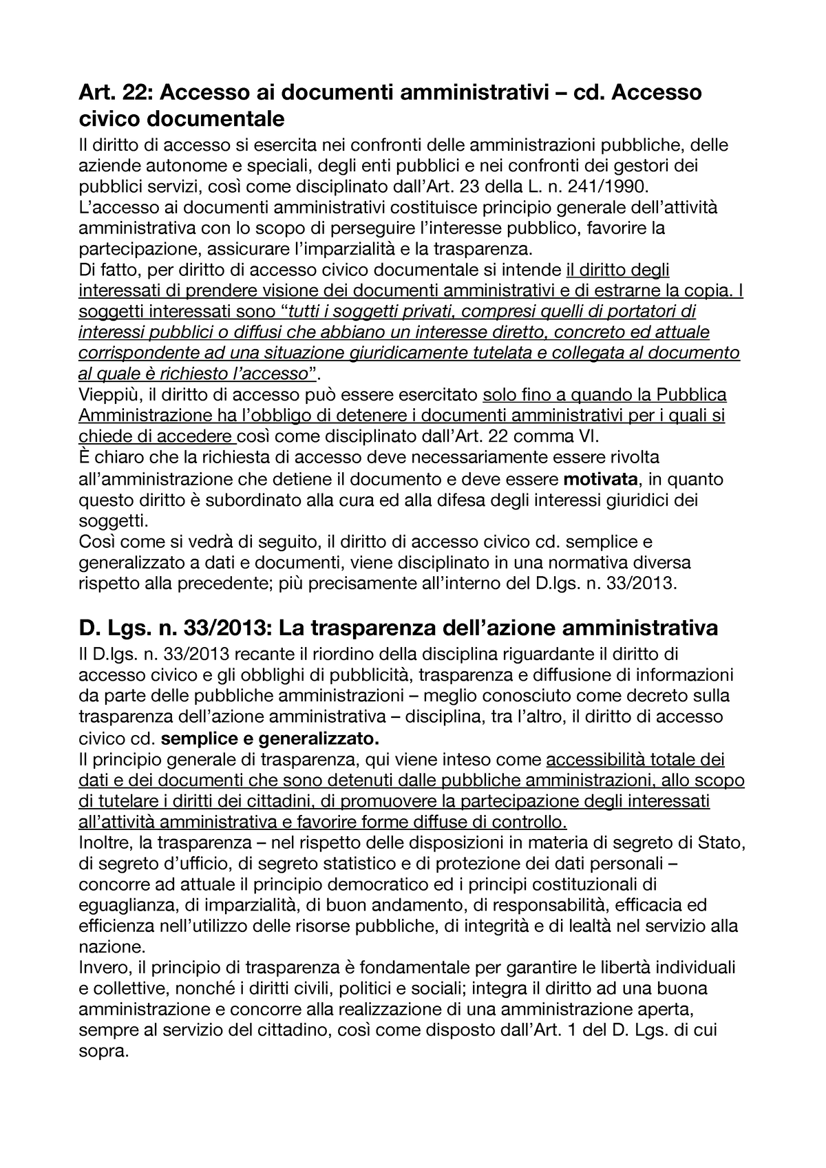 Tipi Di Accesso Agli Atti Art 22 Accesso Ai Documenti