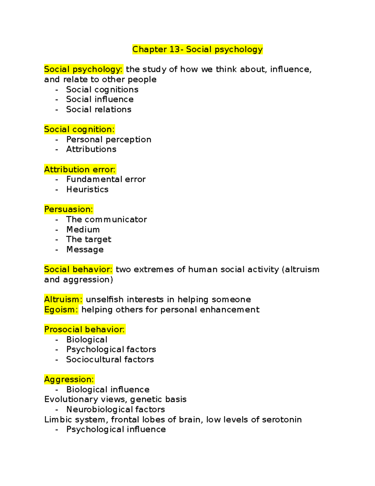 Chapter 13 Social Psychology Chapter 13 Social Psychology Social