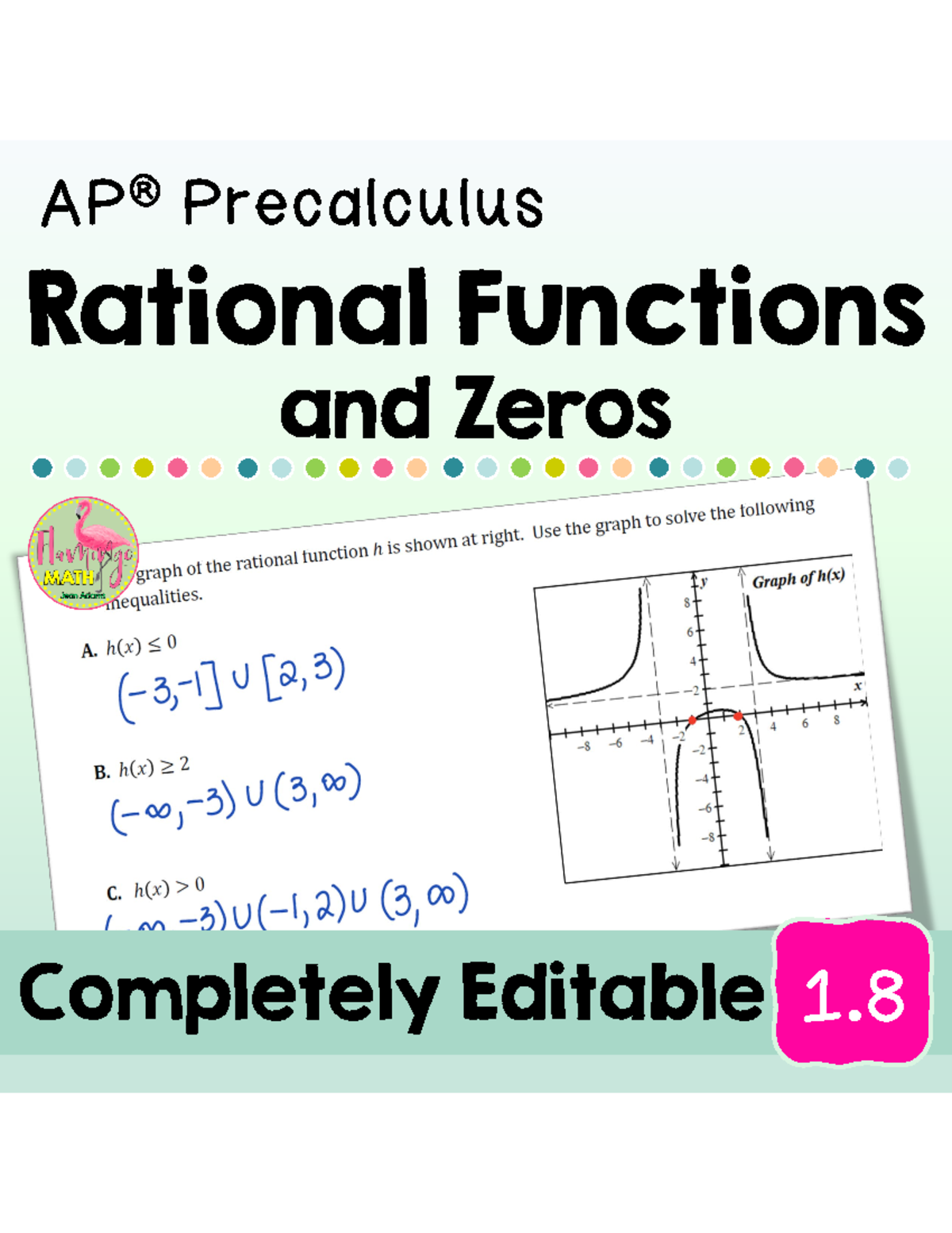 Practice 18r Rational Functions And Zeros Key Rational Functions And