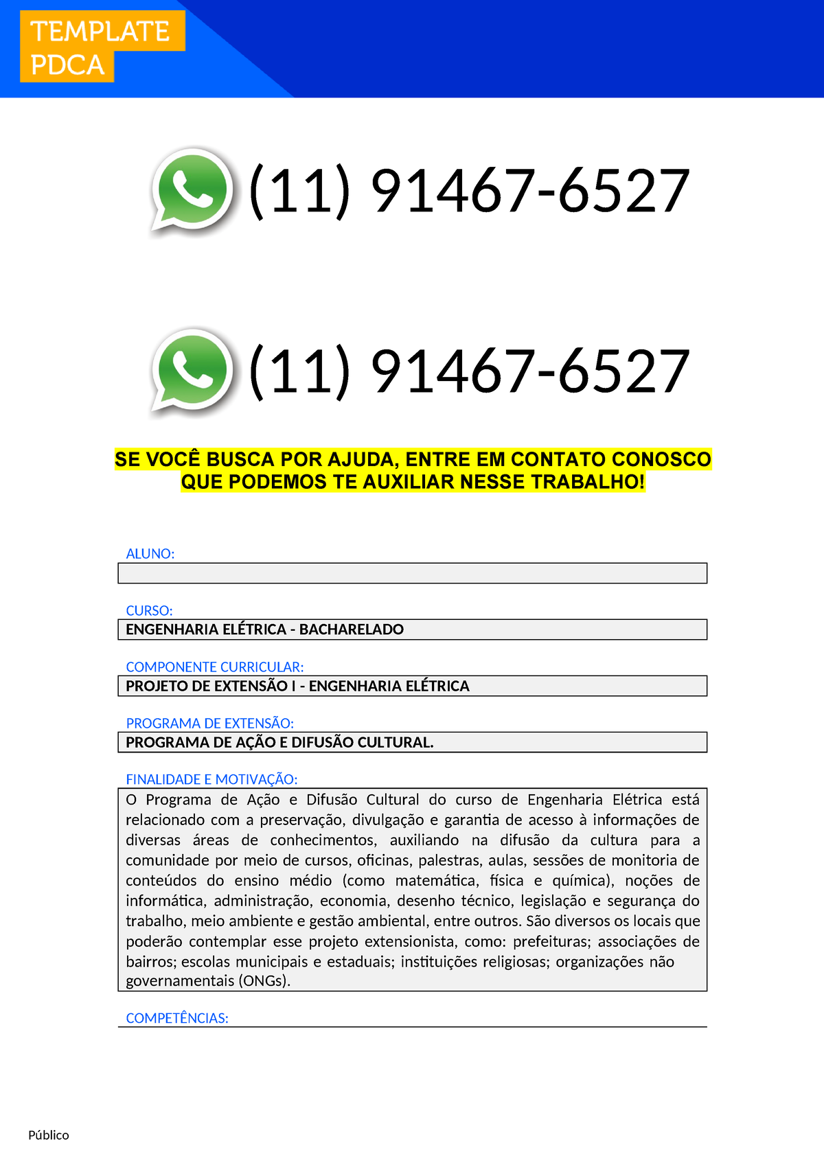 Projeto De ExtensÃo I Engenharia ElÉtrica Se VocÊ Busca Por Ajuda