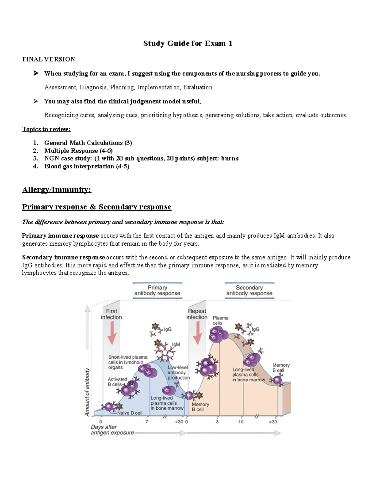 Exam 1 Study Guide Med Surg 2 Study Guide For Exam 1 Final Version