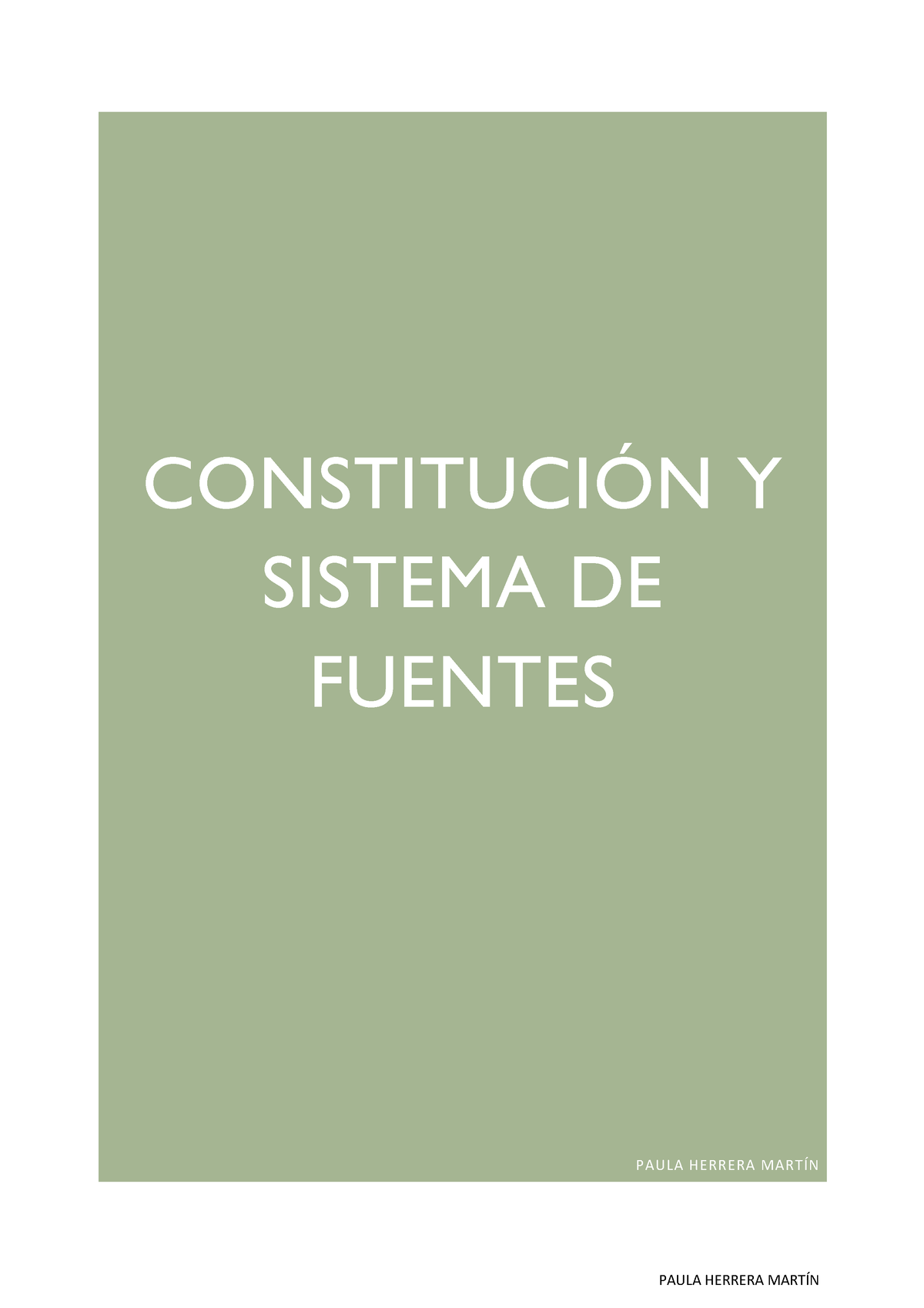 Constitución Y Sistema De Fuentes ConstituciÓn Y Sistema De Fuentes