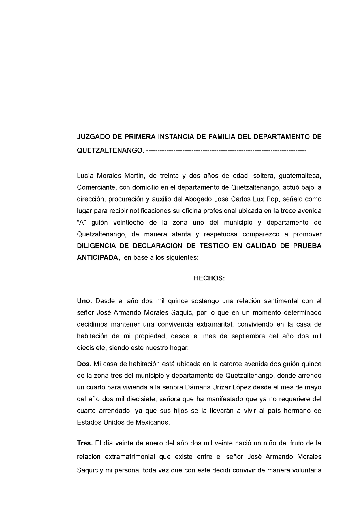 Formato Testigo Documento Afuera