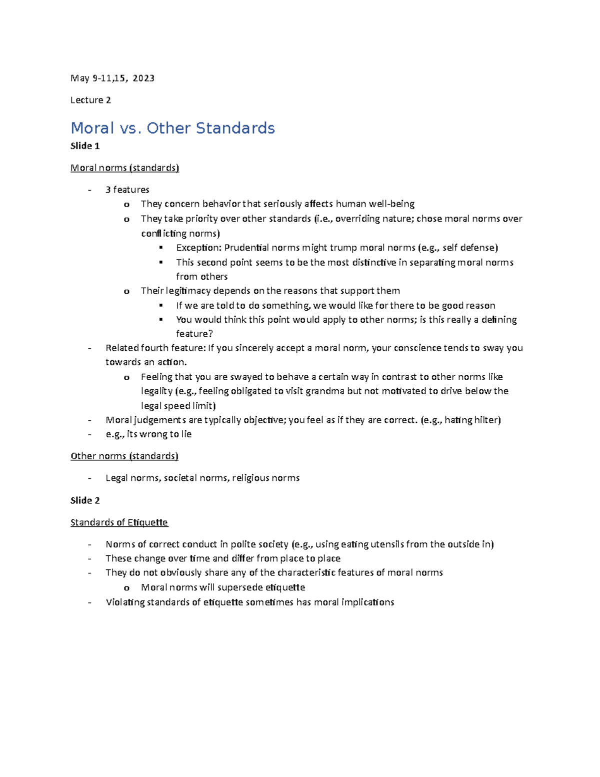 Unit 1 Lecture Notes For All Topics Discussed In Unit 1 May 9 1115