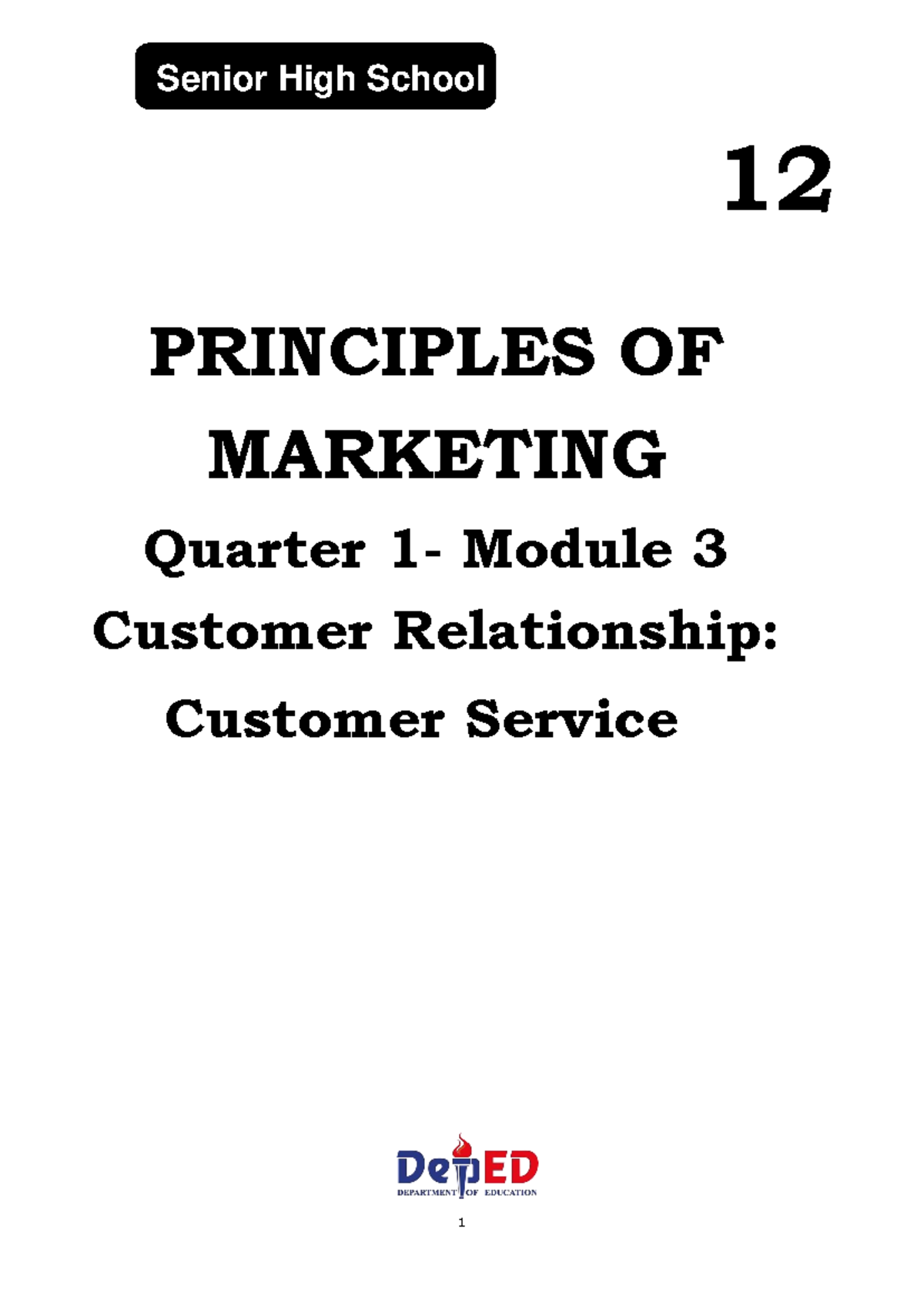 3 Q1 Marketing 12 Principles Of Marketing Quarter 1 Module 3