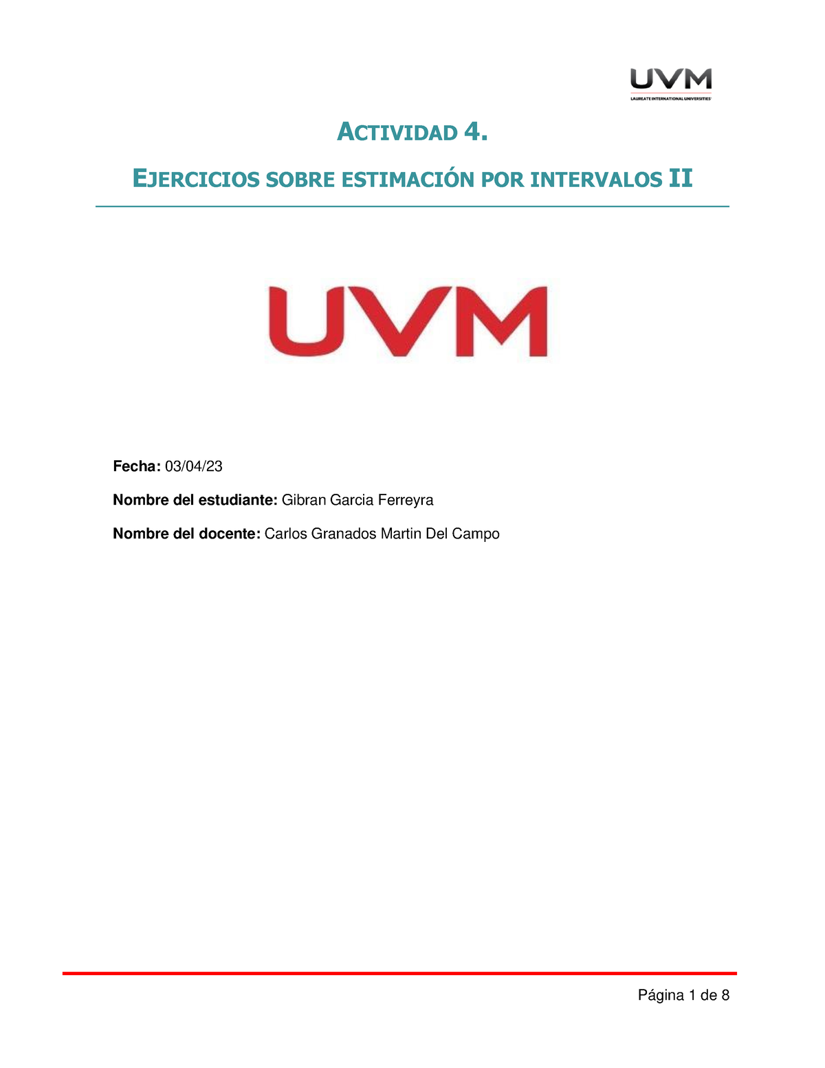 A4 Ggf Es La Actividad 4 De Estadistica Inferencial Actividad 4