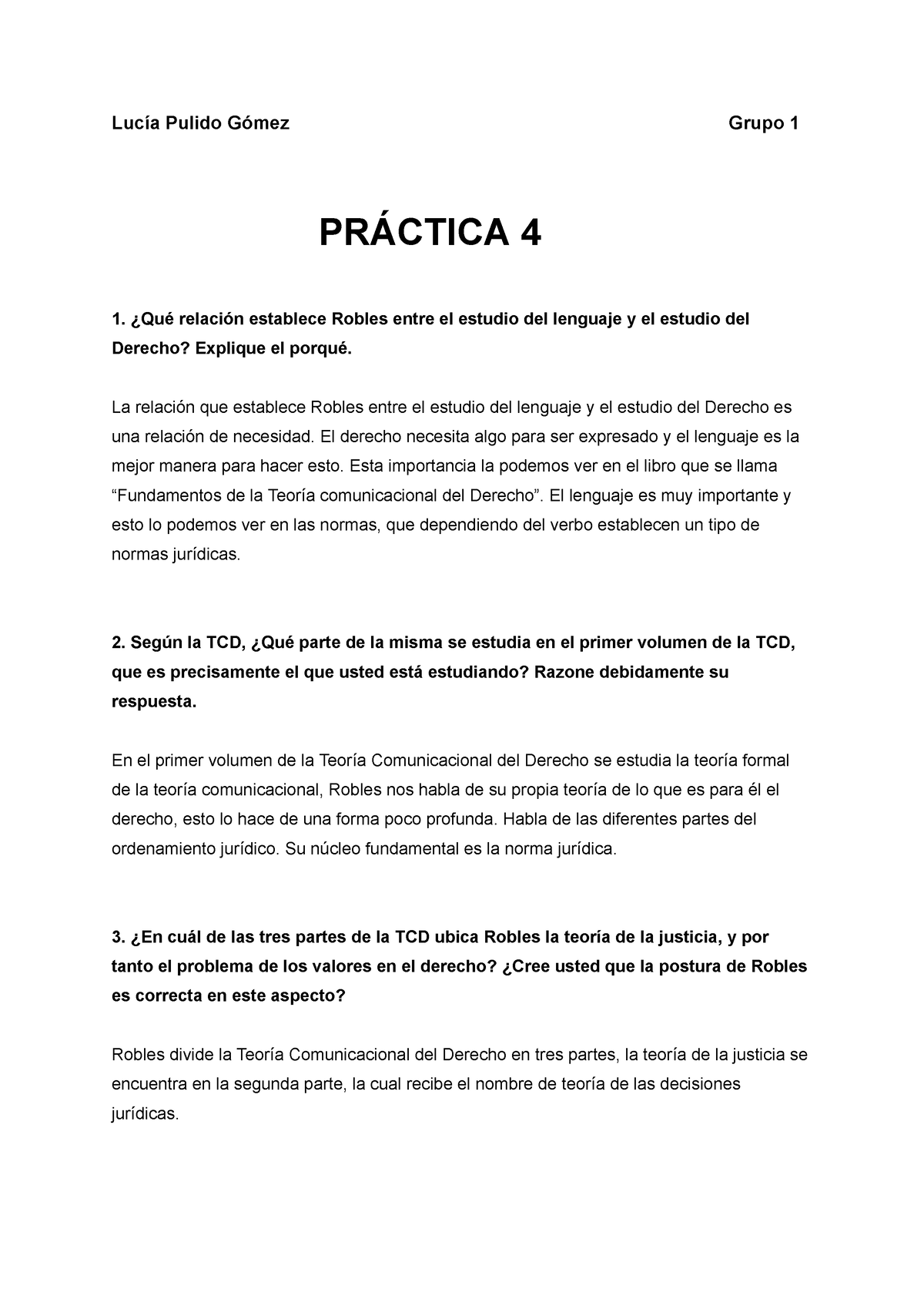 Práctica 4 Teoria Del Derecho Lucía Pulido Gómez Grupo 1 PrÁctica 4 1