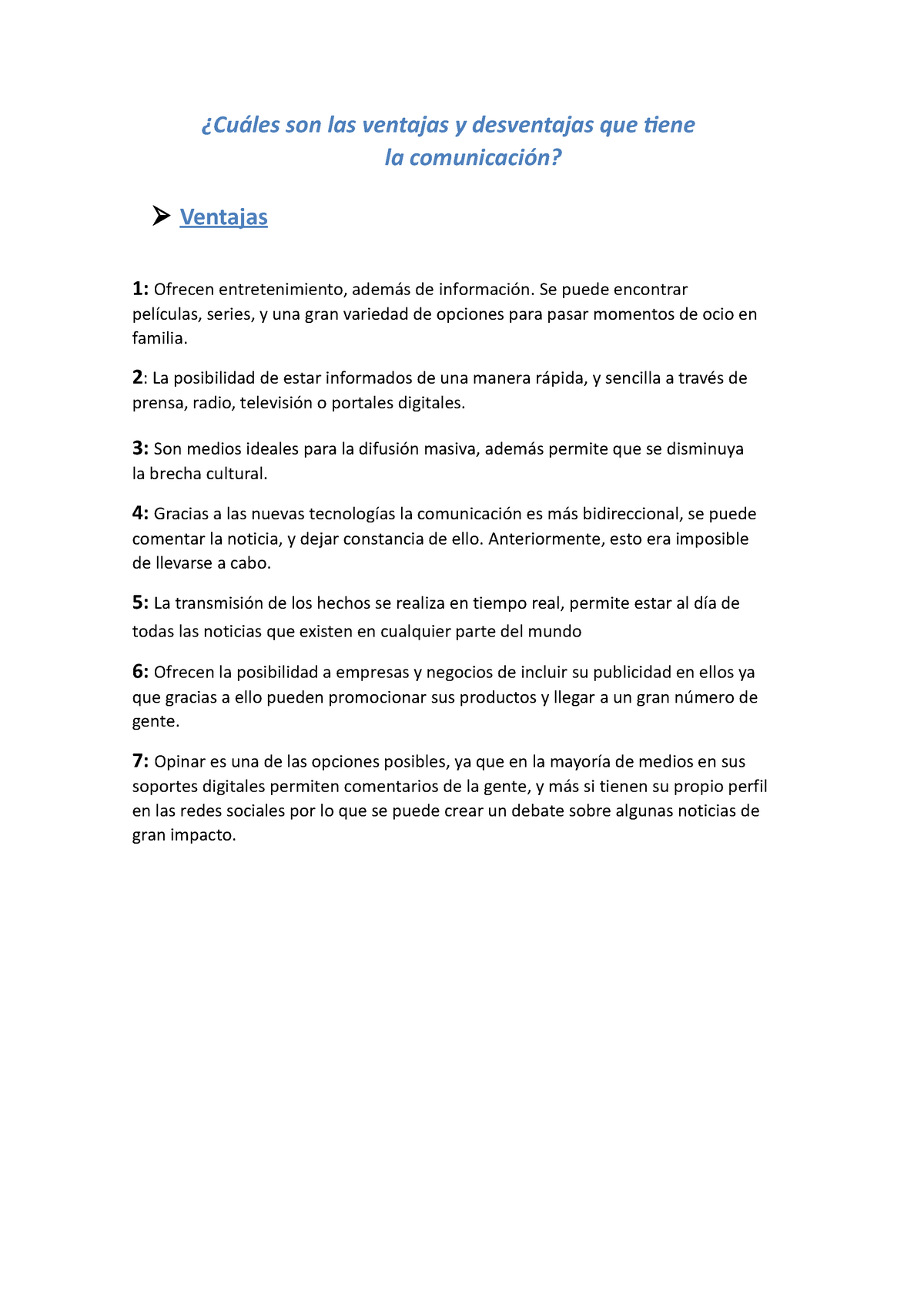 Cuáles Son Las Ventajas Y Desventajas Que Tiene La Comunicación