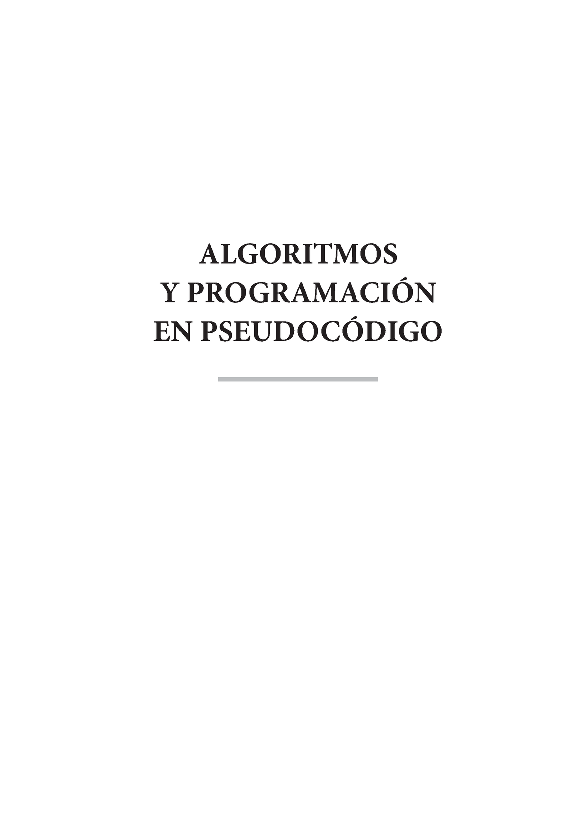 Algoritmos Y Programación Algoritmos Y ProgramaciÓn En PseudocÓdigo