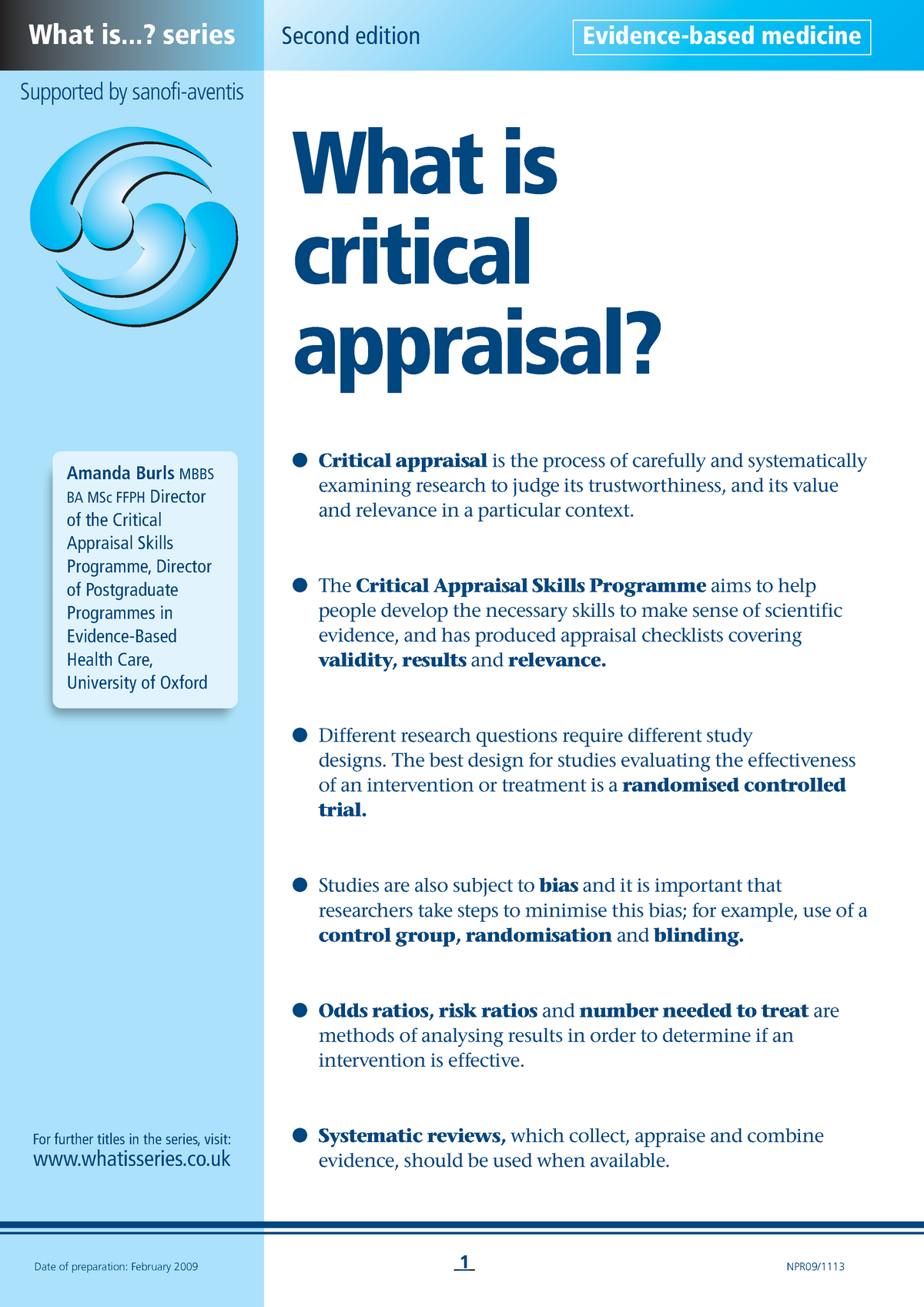 What Is Critical Appraisal Critical Appraisalis The Process Of