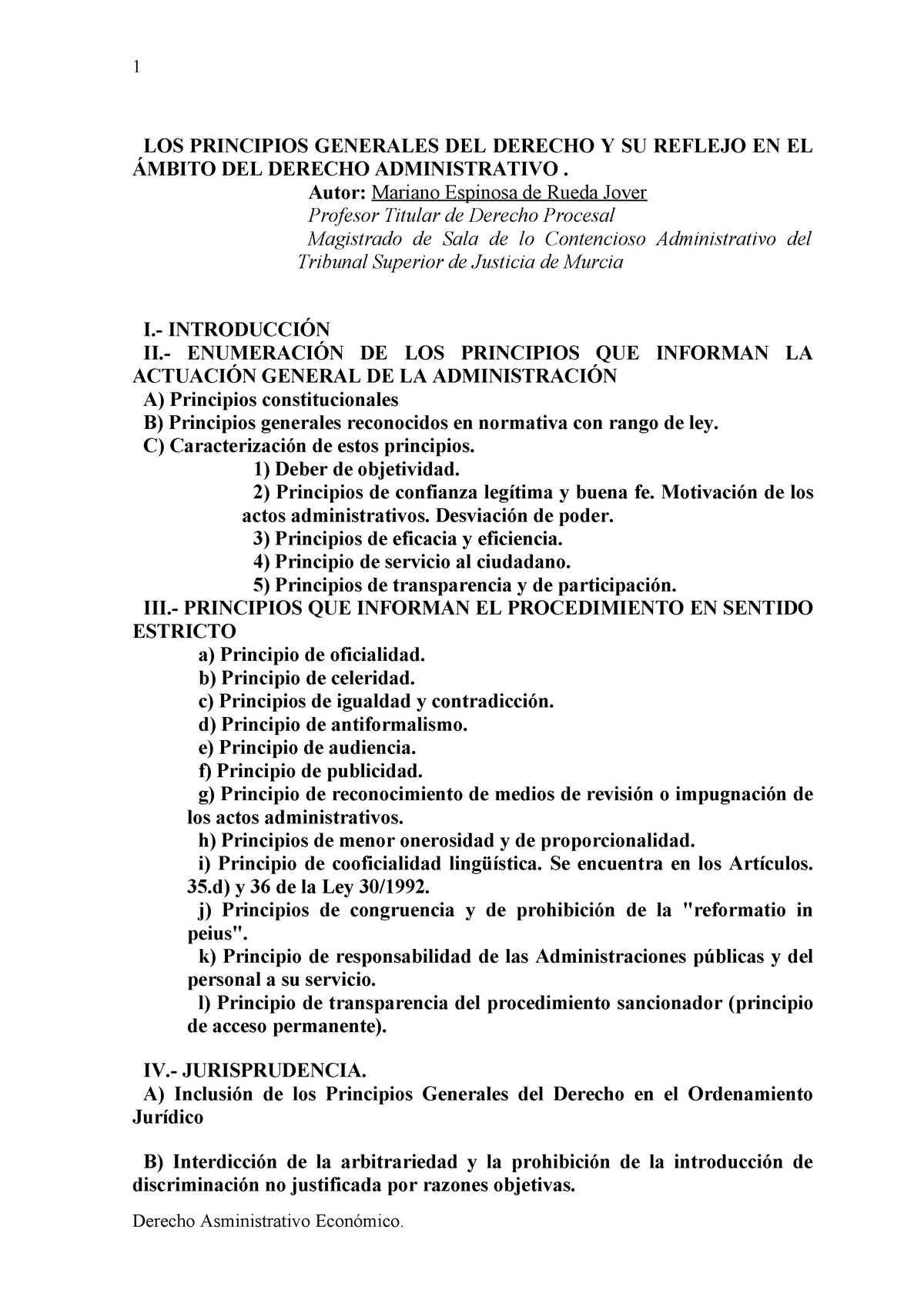 Tema 42 Principios Generales Del Derecho Y Jurisprudencia Los