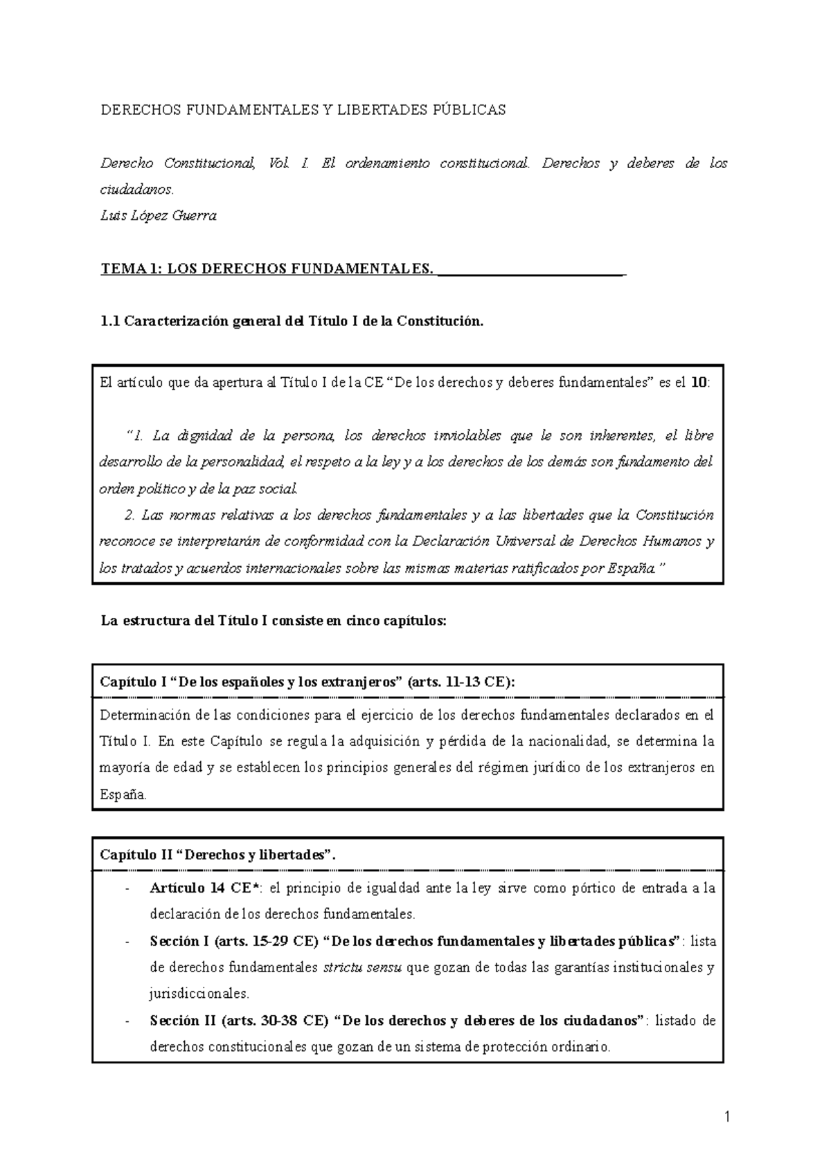 Temas 1 5 Derechos Fundamentales Y Libertades PÚblicas Derecho