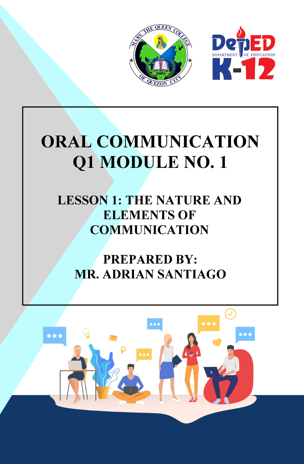 Oral Communication Lesson 1 Oral Communication Q1 Module No 1