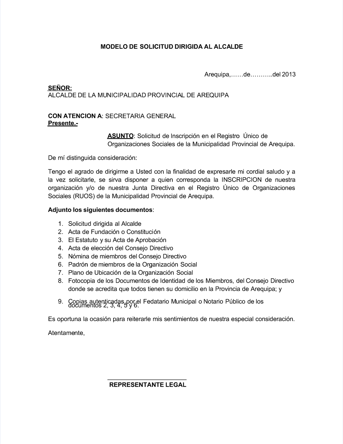 Arriba 85 Imagen Modelo De Solicitud Para Un Alcalde Abzlocalmx