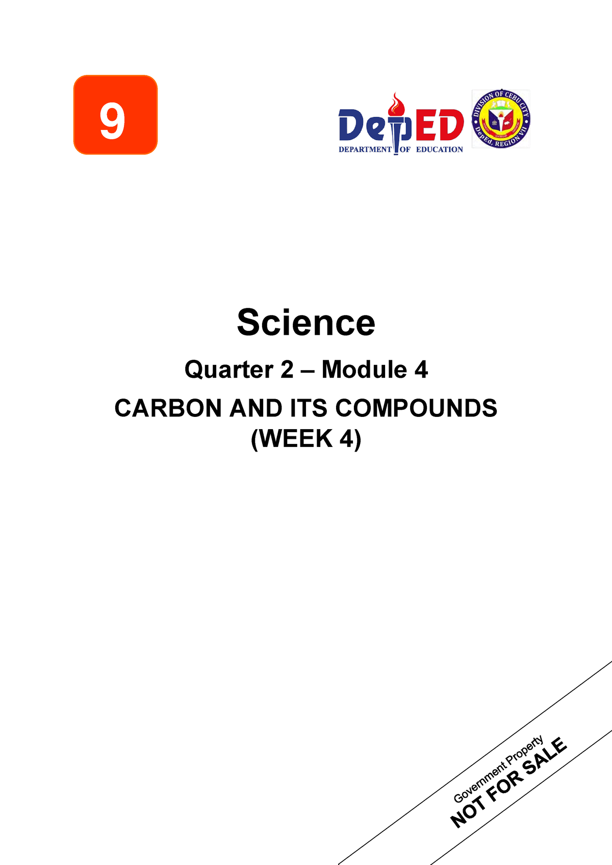 4 Q2 Science Science Quarter 2 Module 4 Carbon And Its Compounds