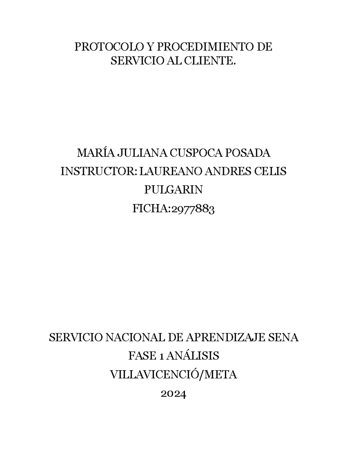 Protocolo Y Procedimiento De Servicio Al Cliente Ga1 210301089 Aa1