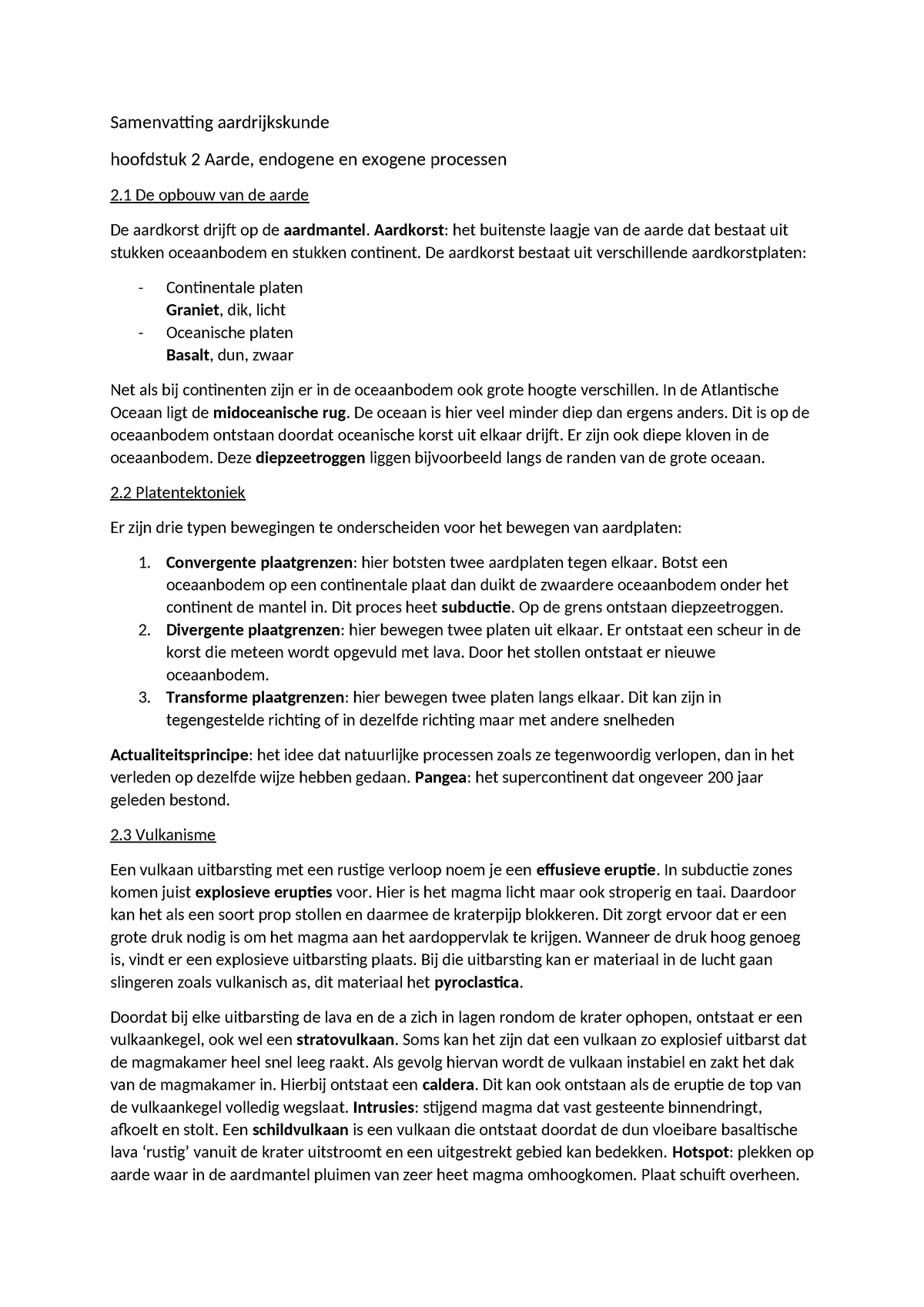 Samenvatting Ak H2 Vwo 5 Samenvatting Aardrijkskunde Hoofdstuk 2