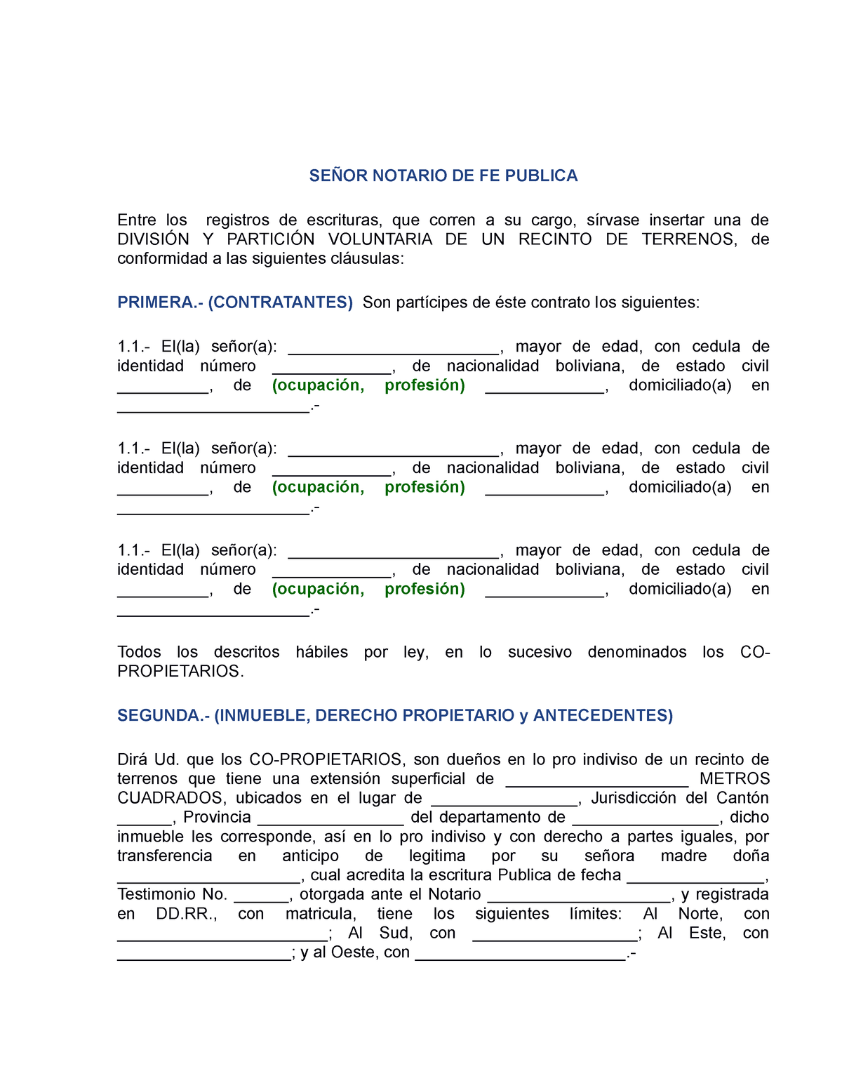 Veinm 4 Contrato SeÑor Notario De Fe Publica Entre Los Registros De