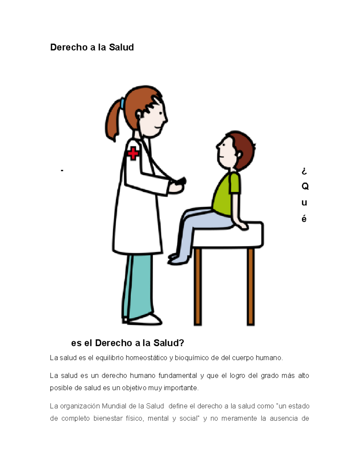 Derecho A La Salud La Salud Es Un Derecho Humano Fundamental Y Que El