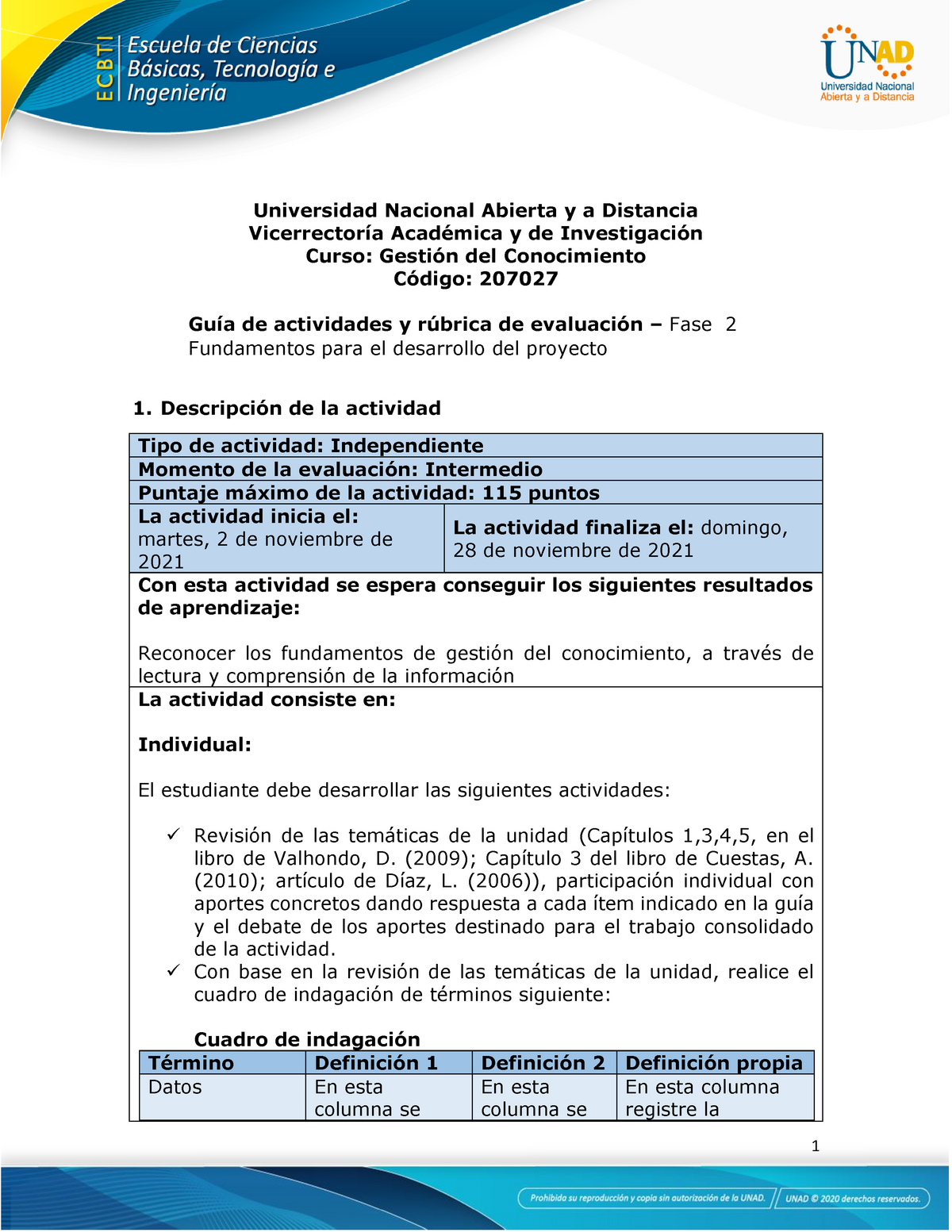 Guía De Actividades Y Rúbrica De Evaluación Unidad 1 Fase 2