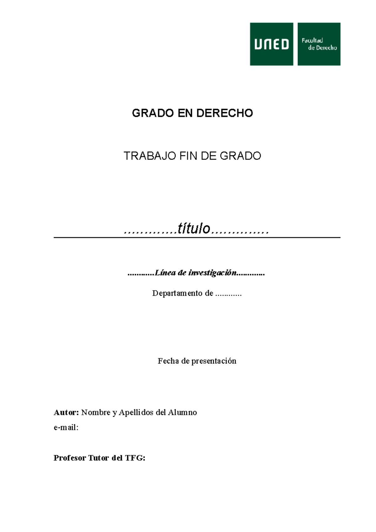 Plantilla Tfg ítulo ínea De