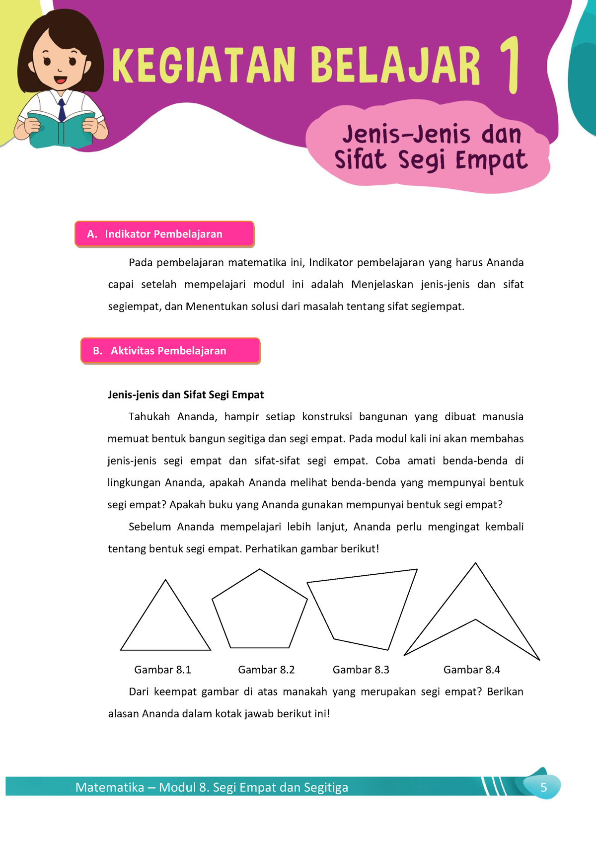 Matematika Segi Empat Dan Segi Tiga Pada Pembelajaran Matematika Ini