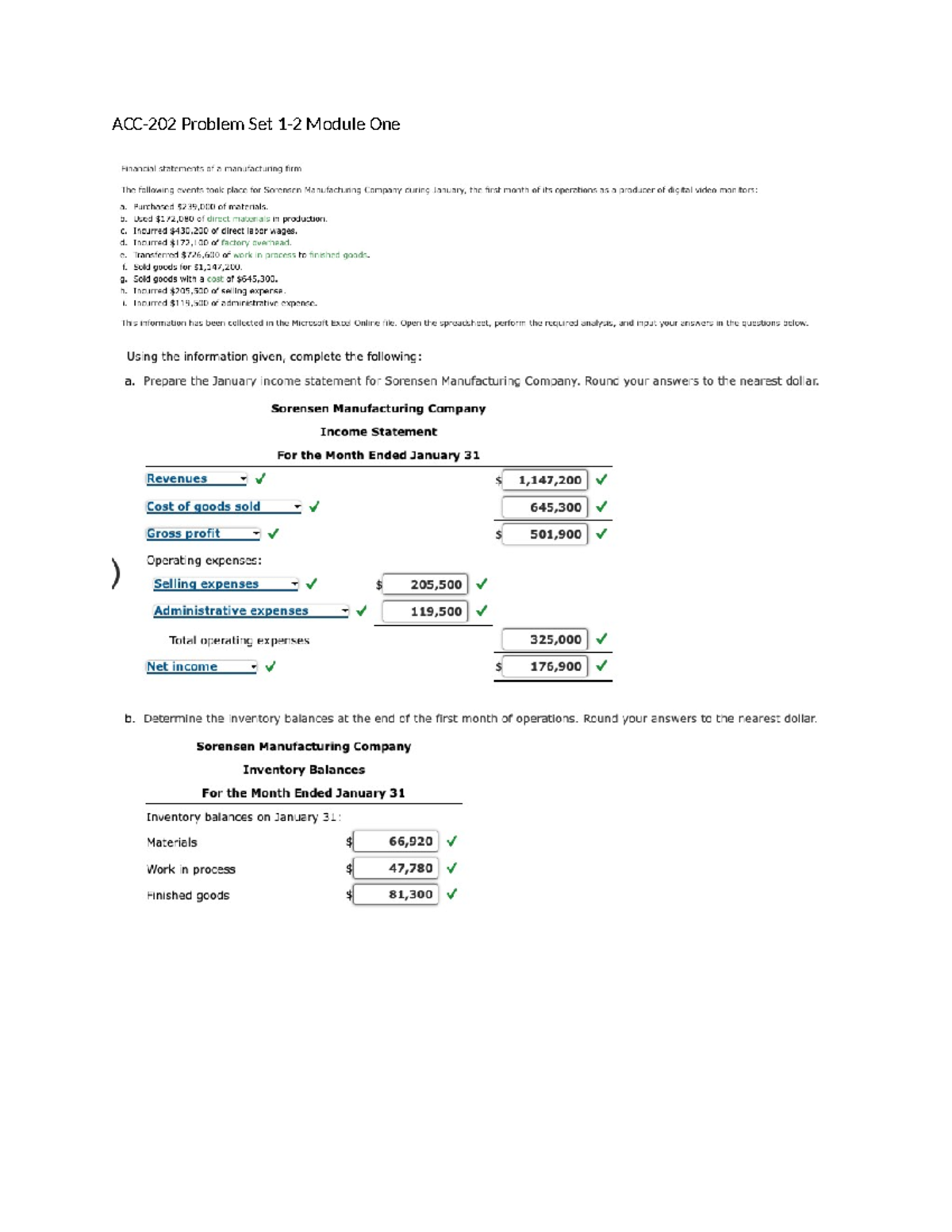 Acc 202 Problem Set 1 2 Module One Acc202 Studocu