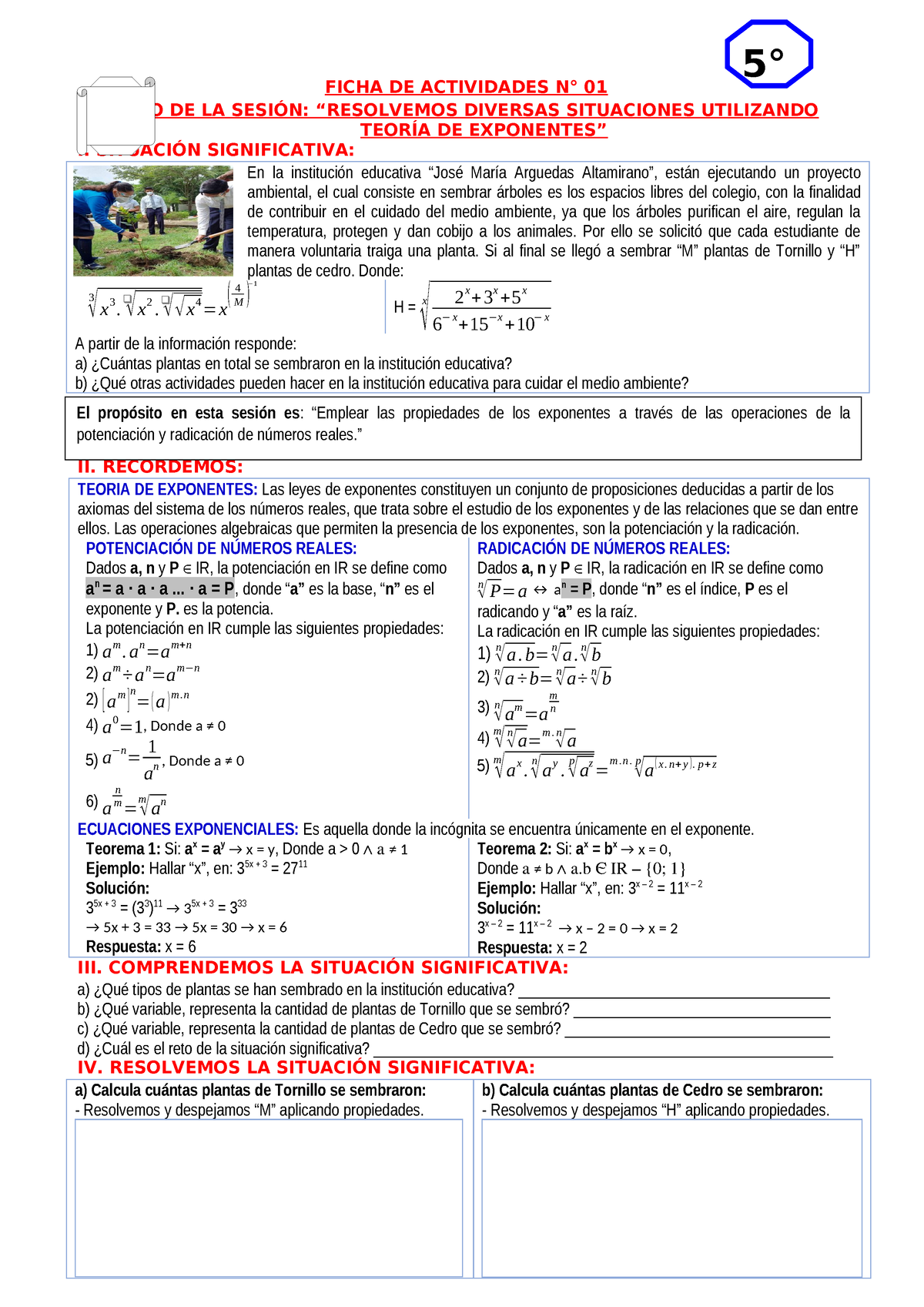 Ficha 1 5to Eda7 Practica Ficha De Actividades N° 01 TÍtulo De