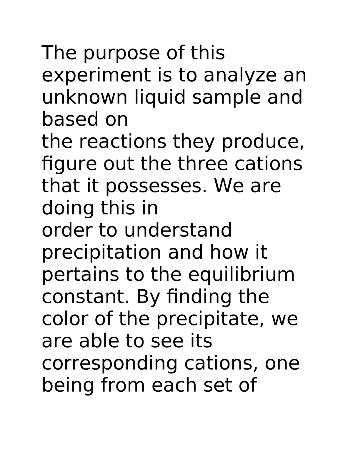 Discussion And Conclusion The Purpose Of This Experiment Is To