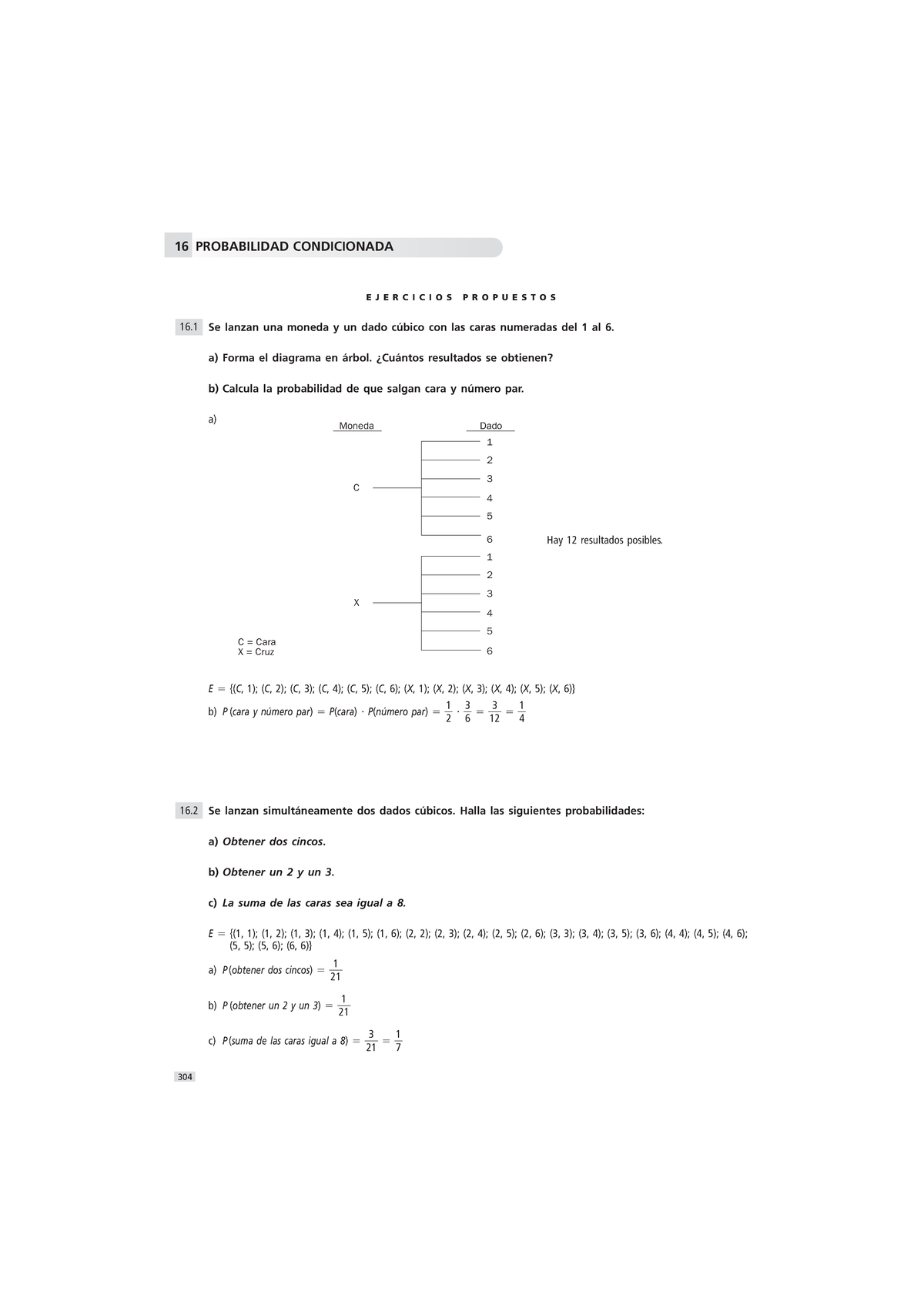 Ejercicios De Probabilidad Condicionada 16 Probabilidad Condicionada