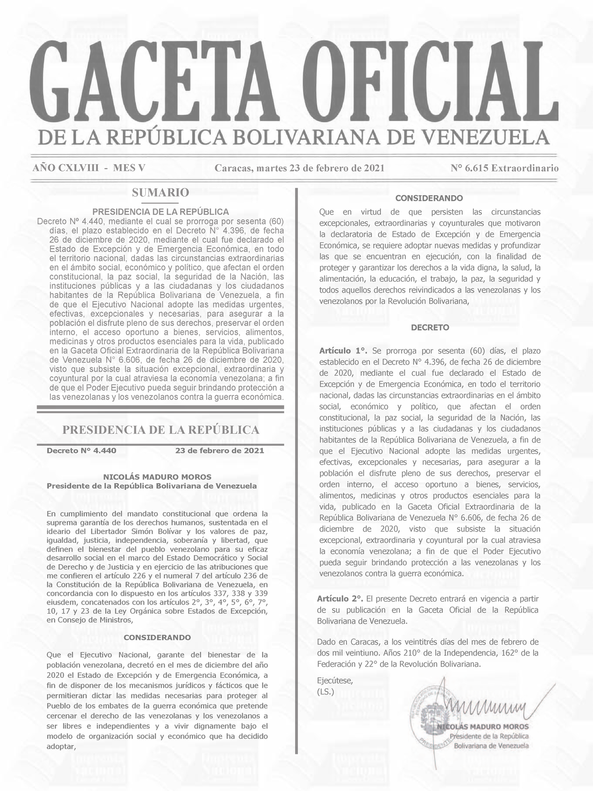 Gaceta 6615 N° 6 Extraordinario Gaceta Oficial De La RepÚblica