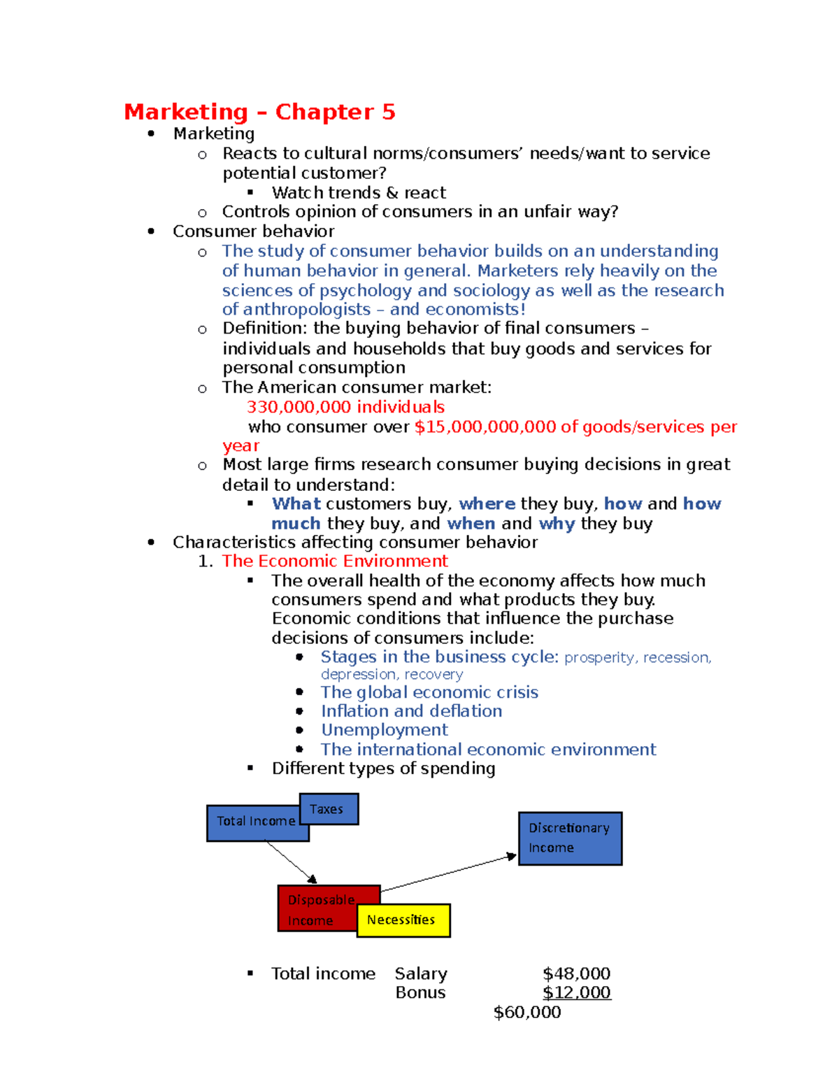 Marketing Chapter 5 Notes Marketing Chapter 5 Marketing O Reacts To