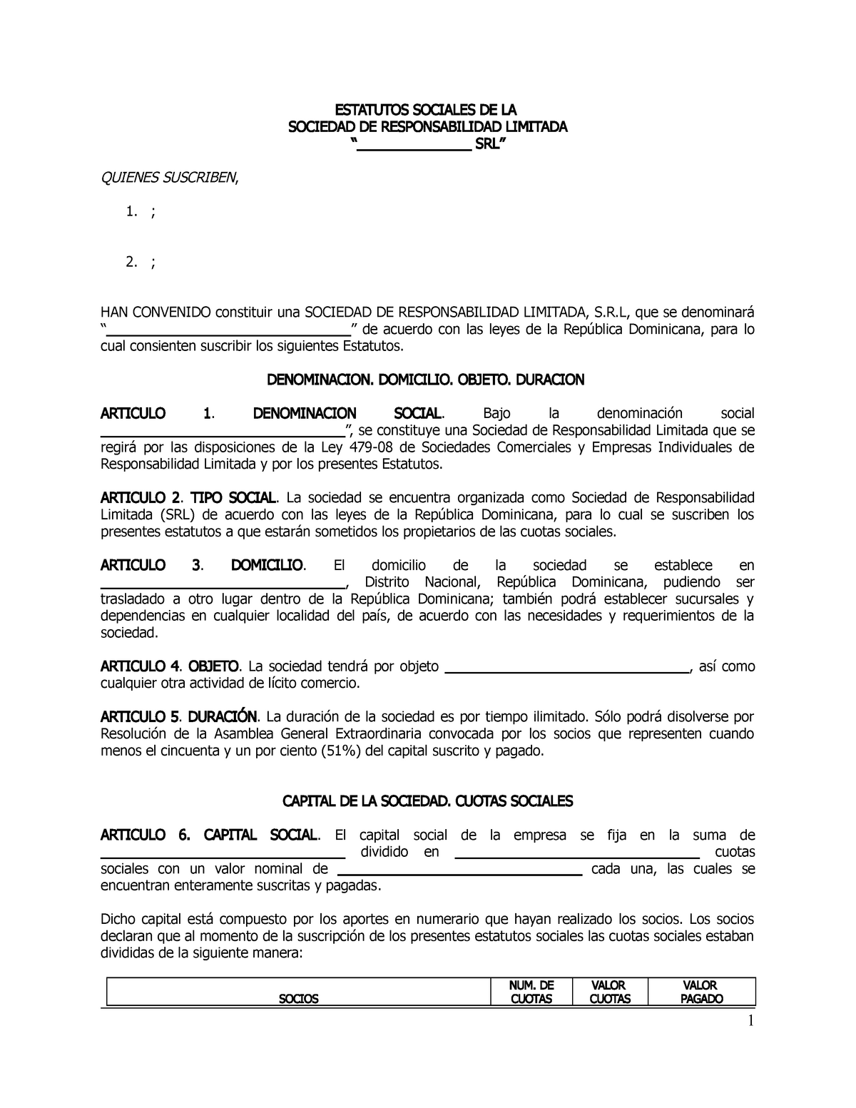 Modelo Contrato De Srl Contrato De Sociedad De Responsabilidad Hot