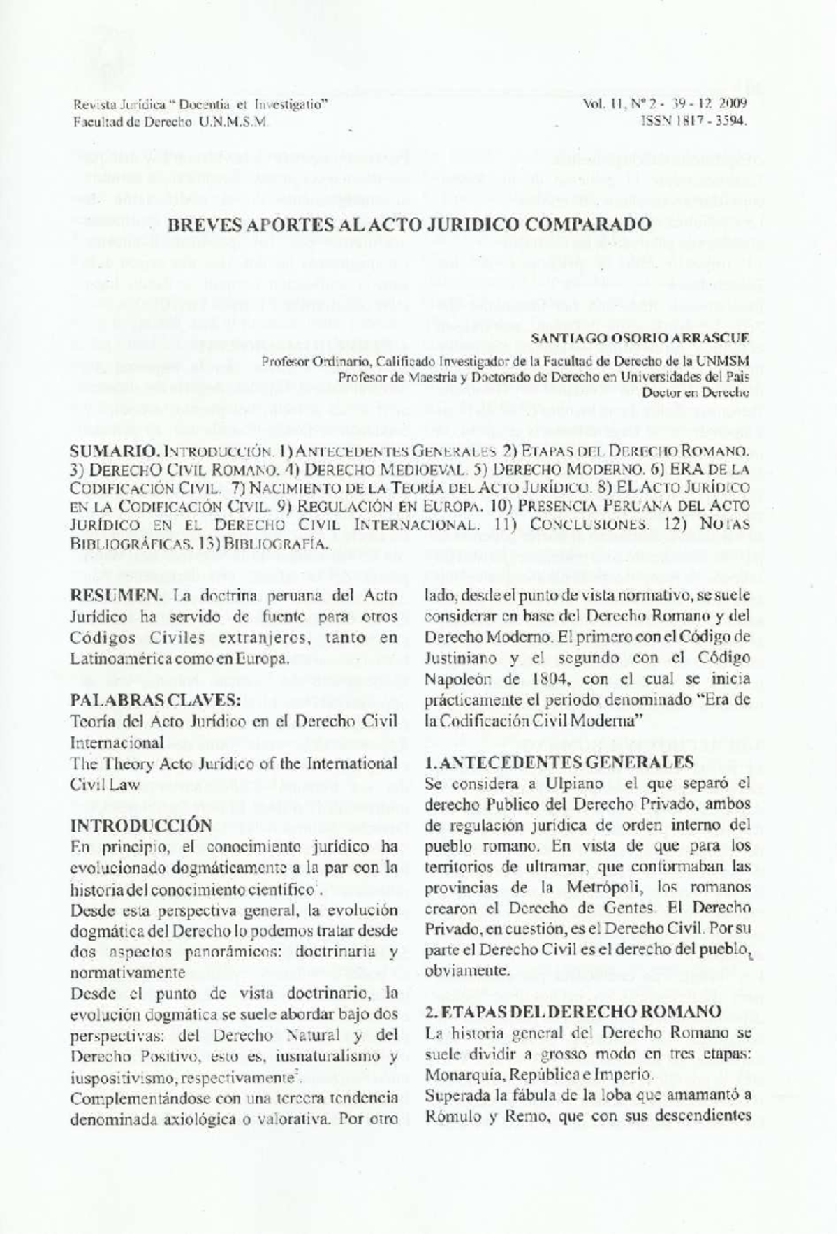 7 Breves Aportes Al Acto Jurídico Comparado Argumentación Jurídica