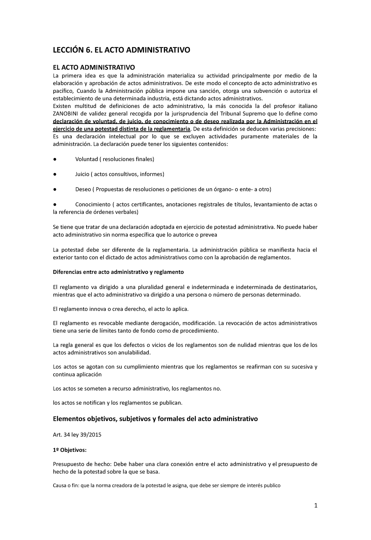 Lección 6 LecciÓn 6 El Acto Administrativo El Acto Administrativo La