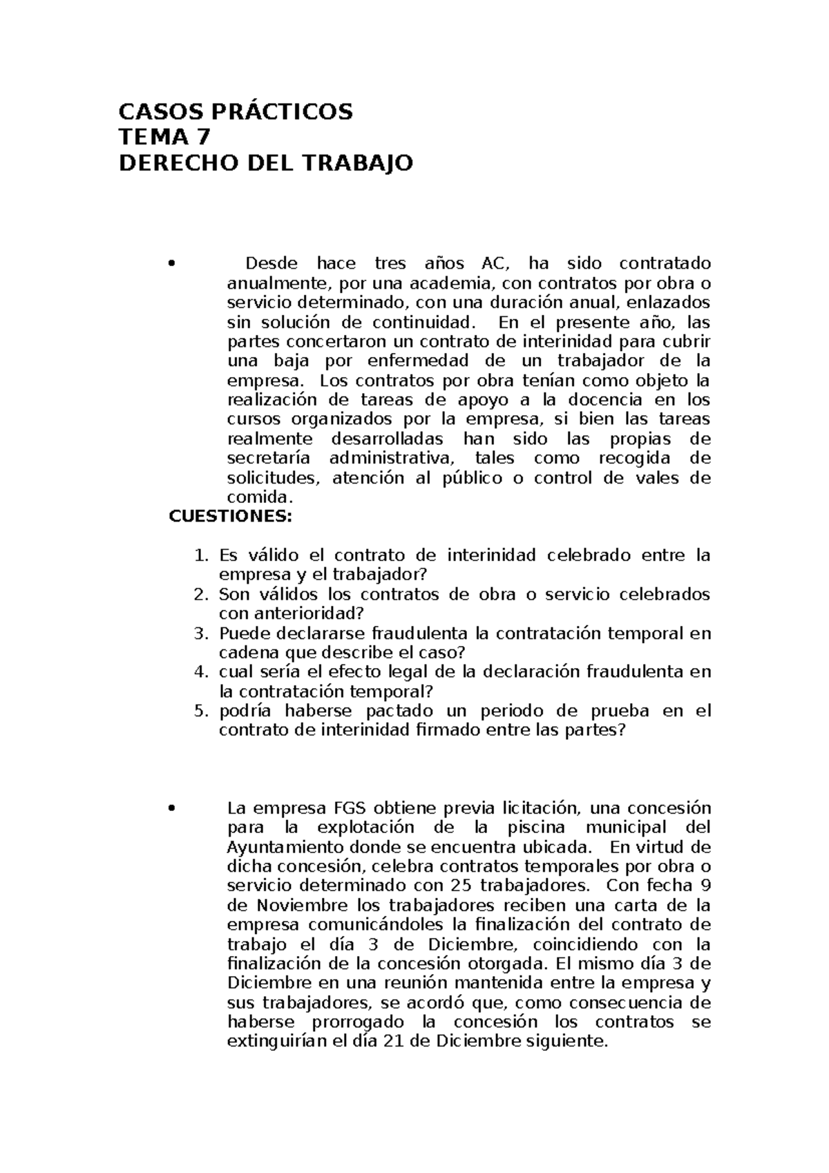 Practica T7 Apuntes Tema 7 Casos PrÁcticos Tema 7 Derecho Del