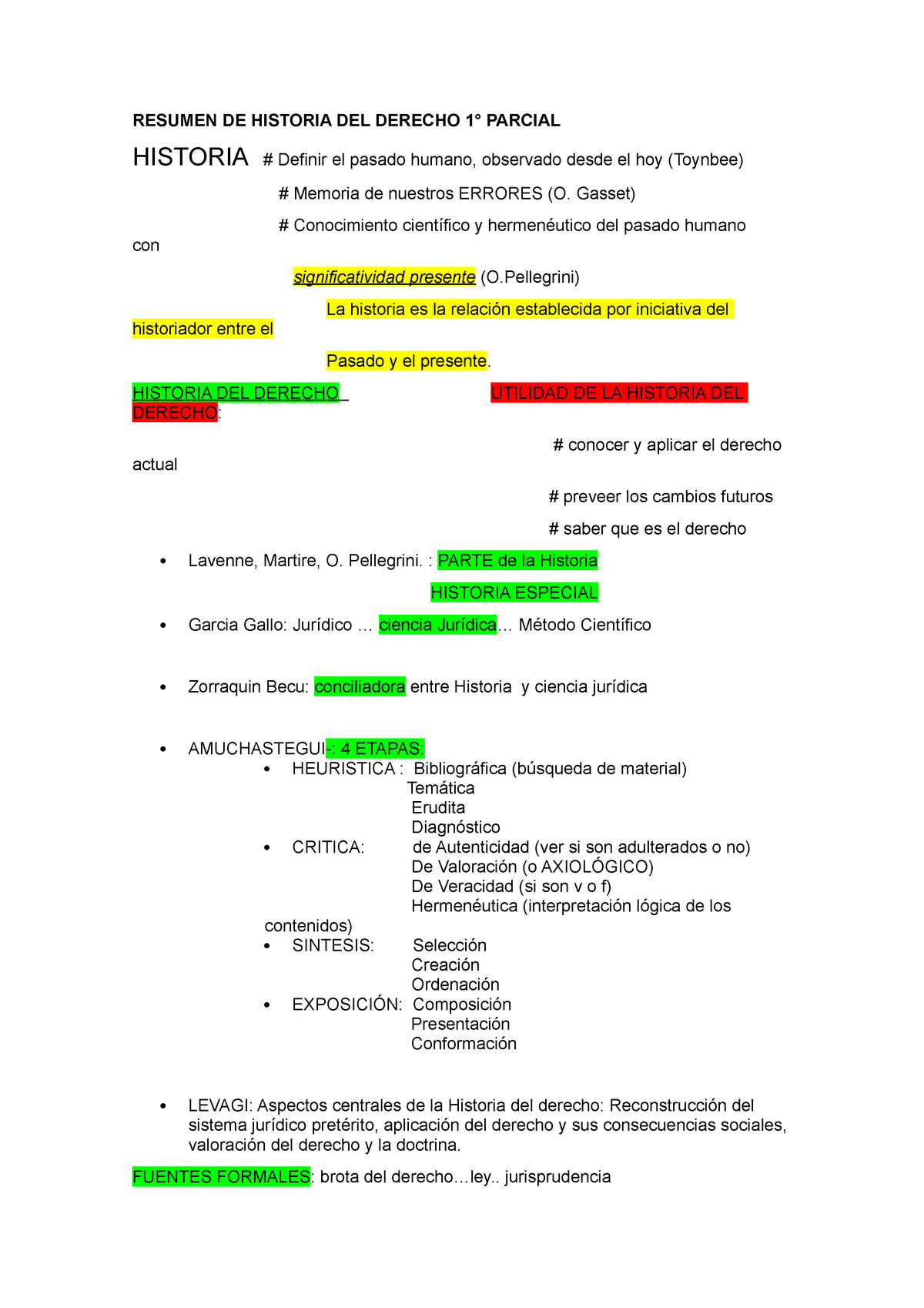 Resumen De Historia Del Derecho 1 Resumen De Historia Del Derecho 1