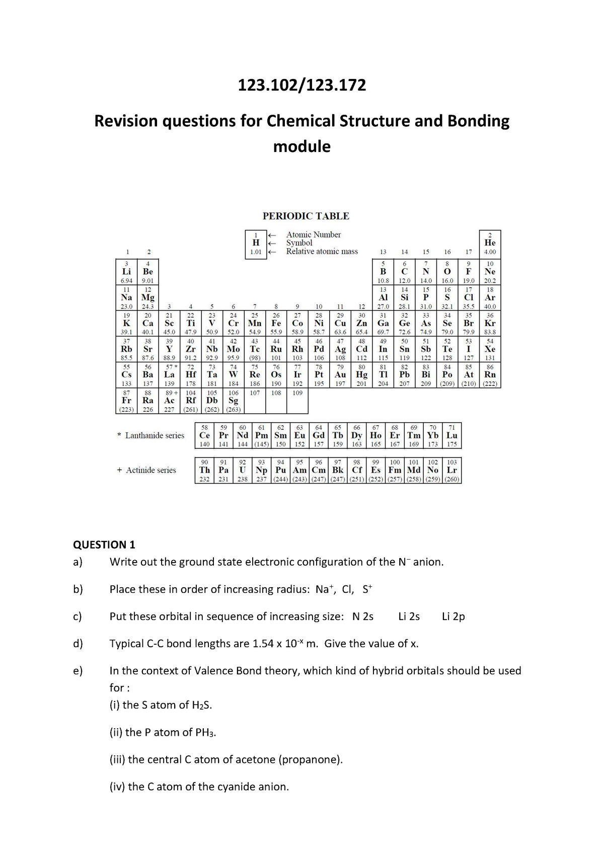 Revision Questions Warning Tt Undefined Function 32 Warning Tt