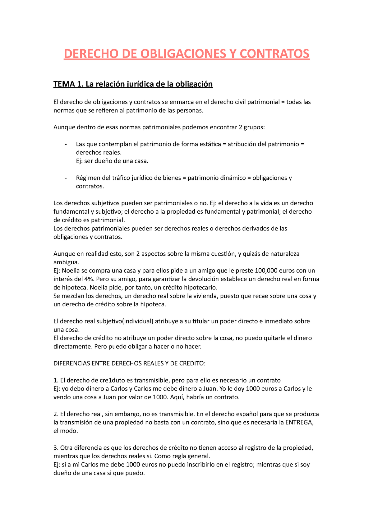 Derecho De Obligaciones Y Contratos Derecho De Obligaciones Y