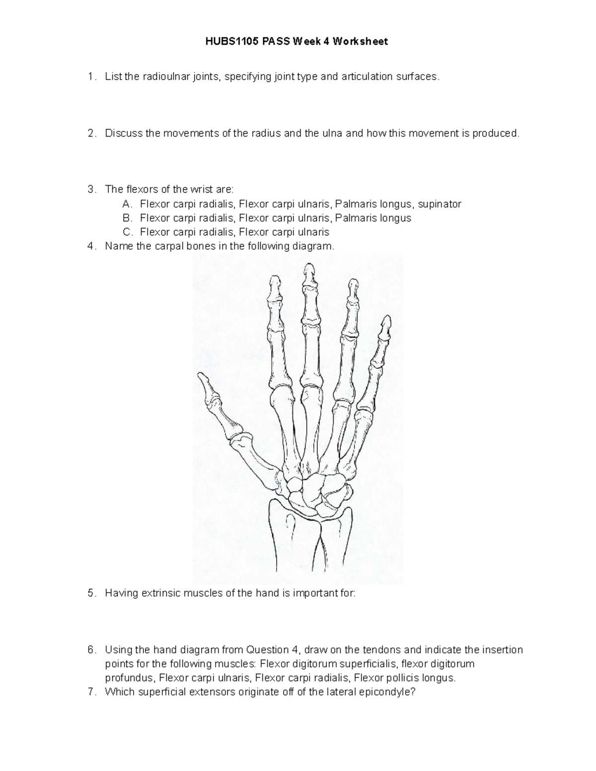 Hubs1105 Week 4 Worksheet Hubs1105 Pass Week 4 Worksheet List The