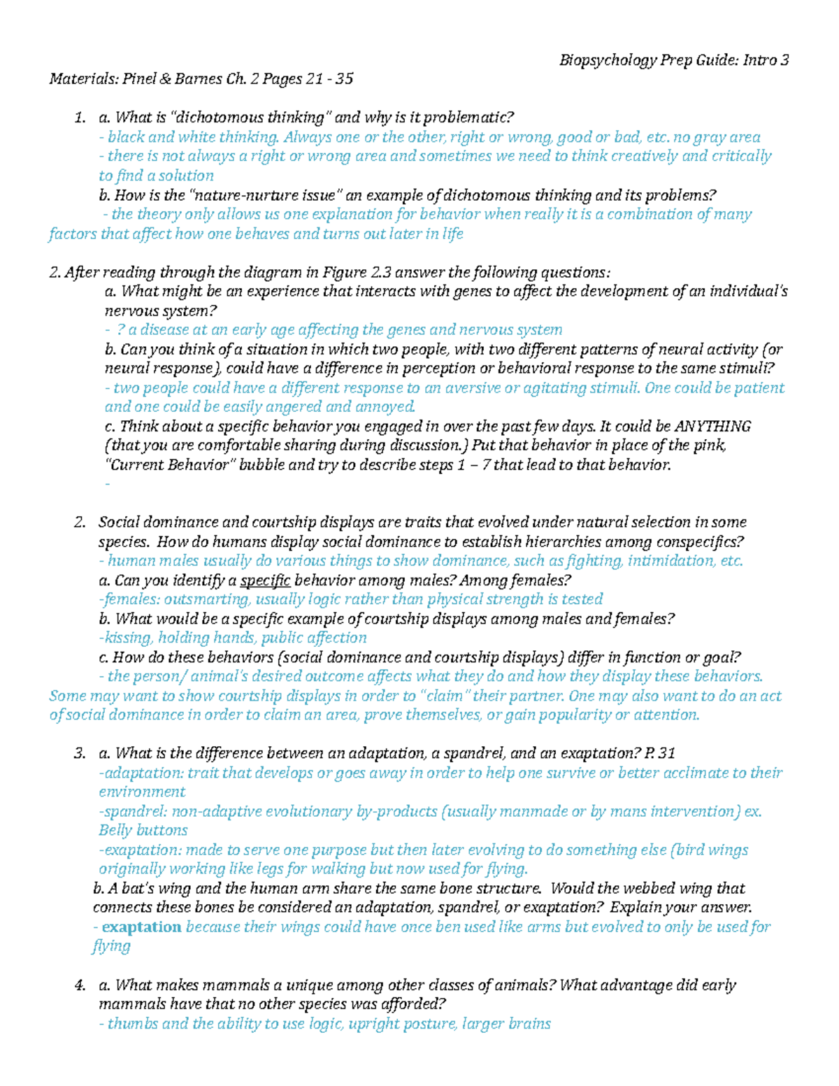 Pg3 Intro Biopsych Prep Guide Biopsychology Prep Guide Intro 3