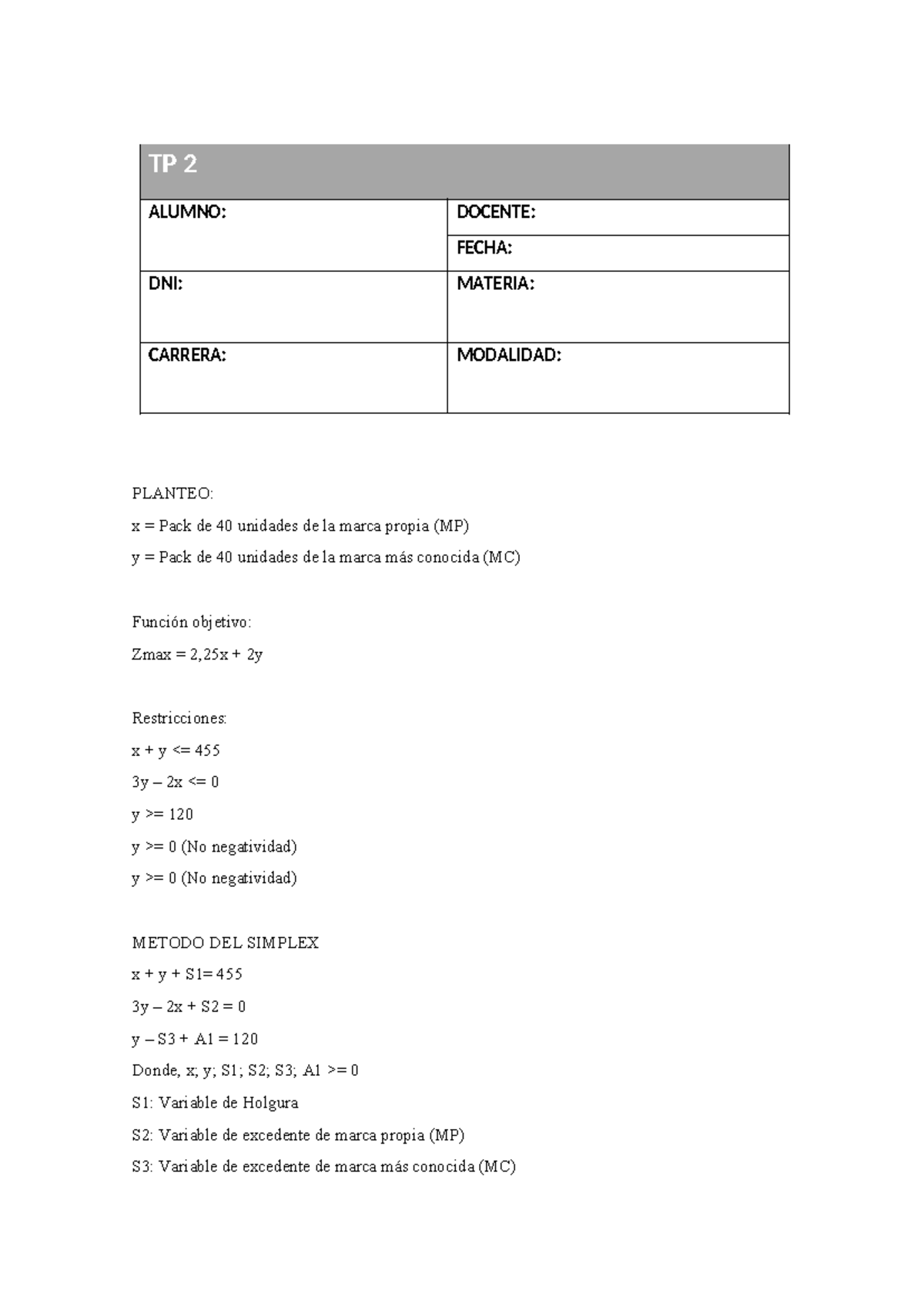 Tp2 Matematica 4 Tp 2 Tp 2 Alumno Docente Fecha Dni Materia