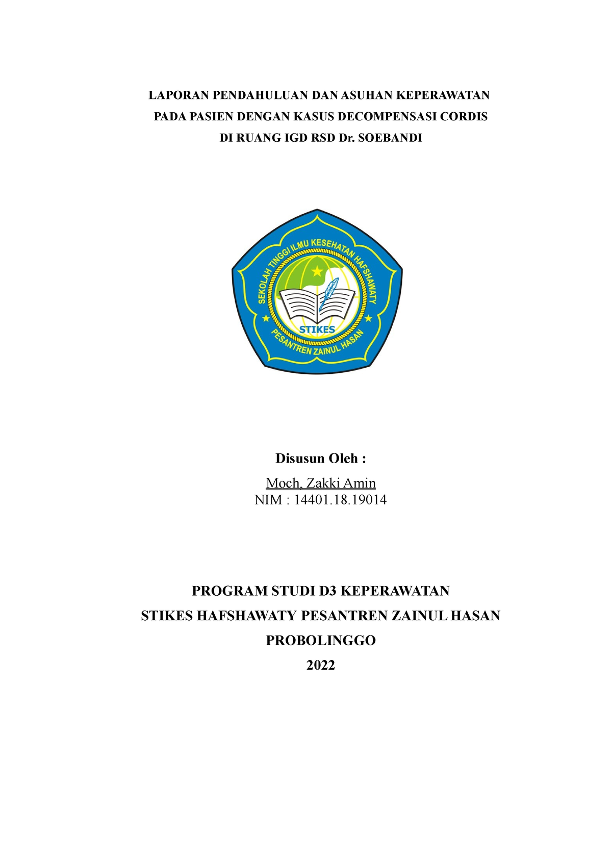 Decompensasi Cordis Ini Adalah Tugas Laporan Pendahuluan Dan Asuhan