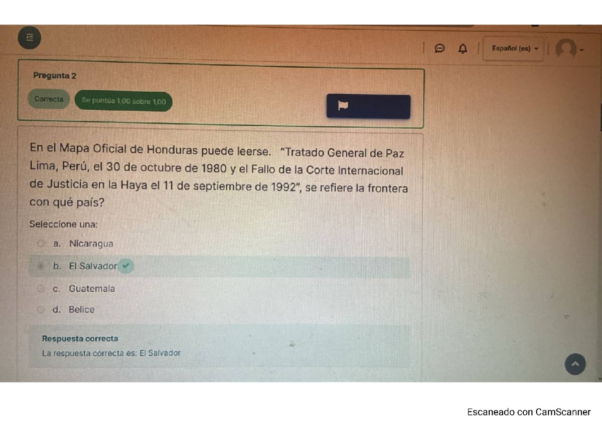 Actividad 2 Cuestionario Selección Única Español Es Pregunta 2