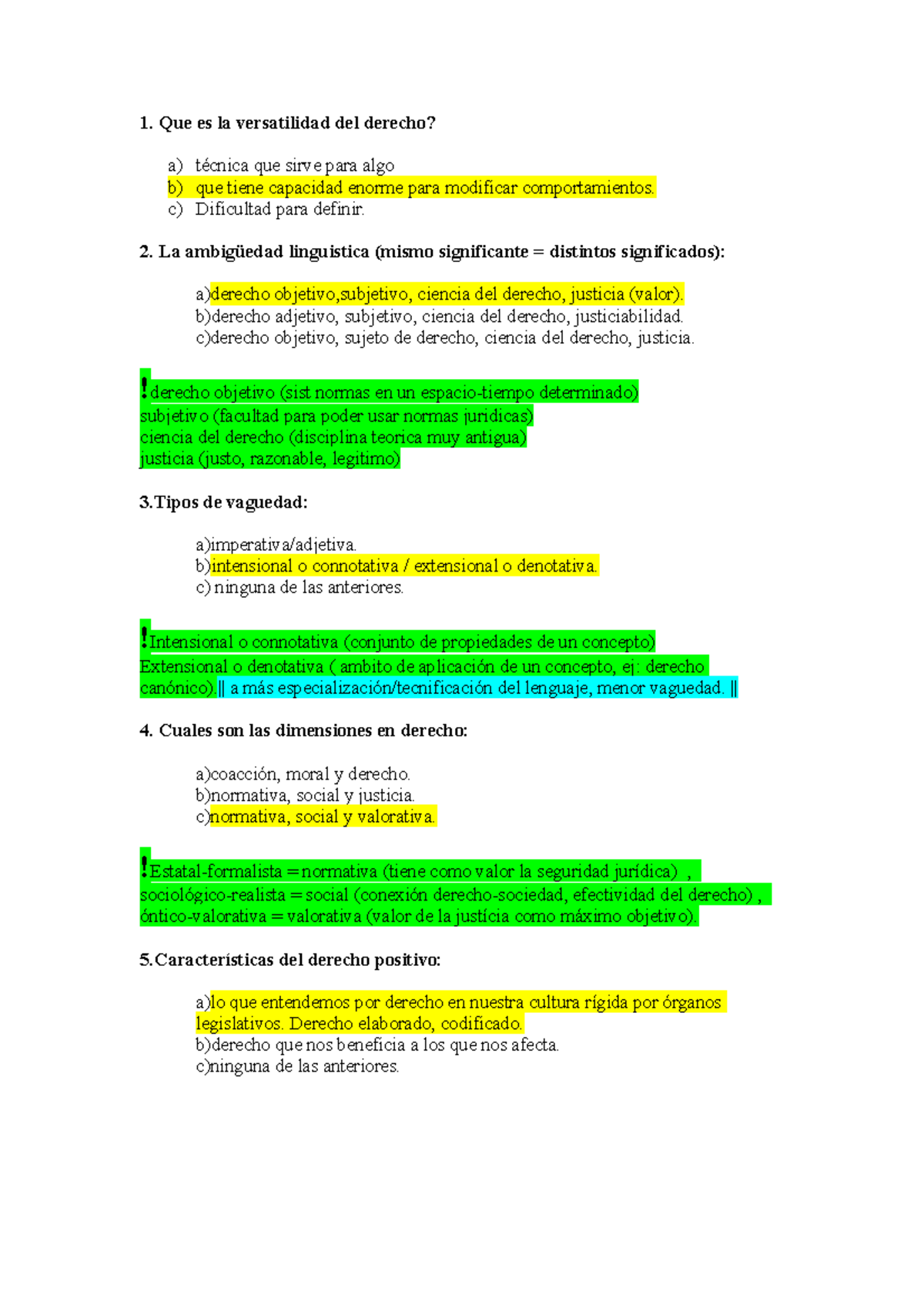 Examen Teoria Del Derecho Tipo Test Con Respuestas Explicadas