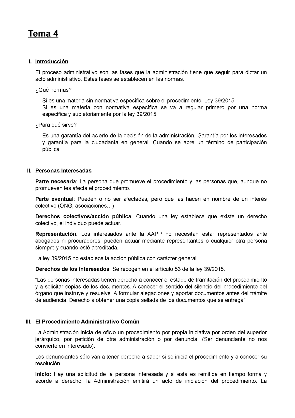 Tema 4 El Proceso Administrativo Tema 4 I Introducción El Proceso