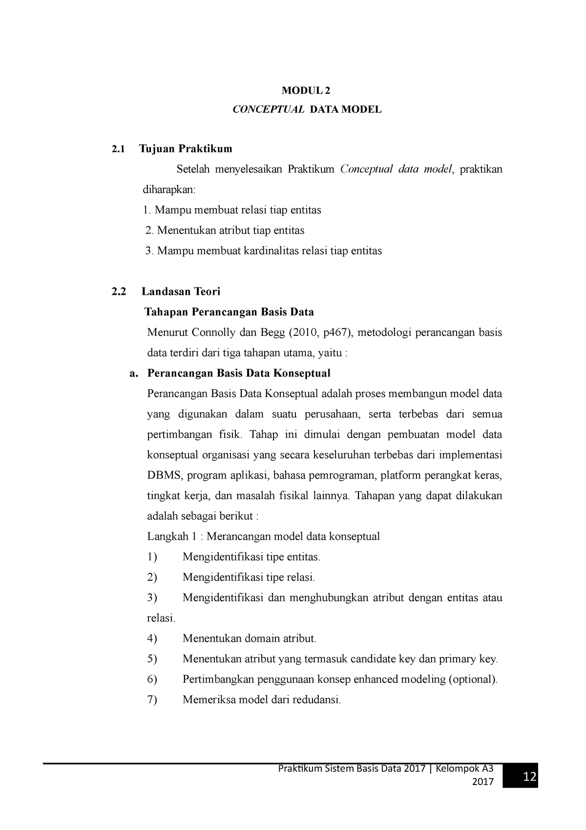 Praktikum Basis Data Modul 2 Fix Praktikum Sistem Basis Data 2017