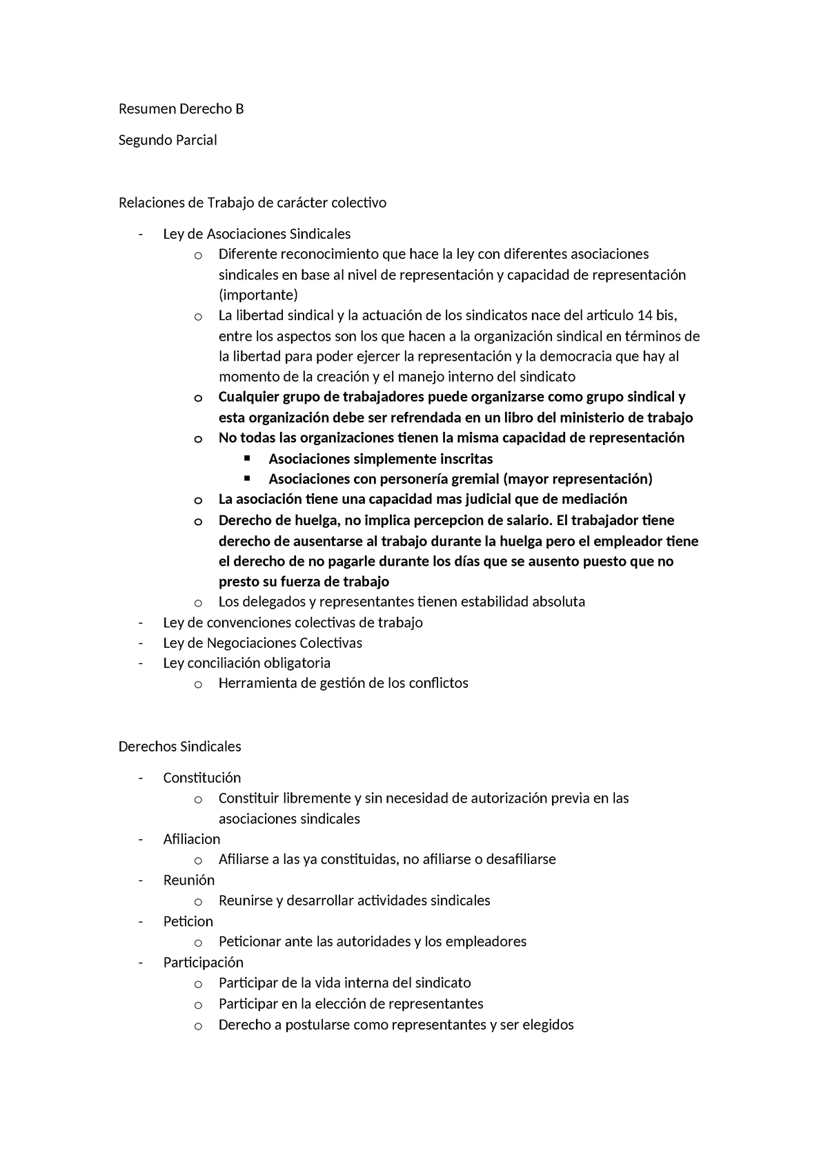 Resumen Derecho B Resumen Derecho B Segundo Parcial Relaciones De