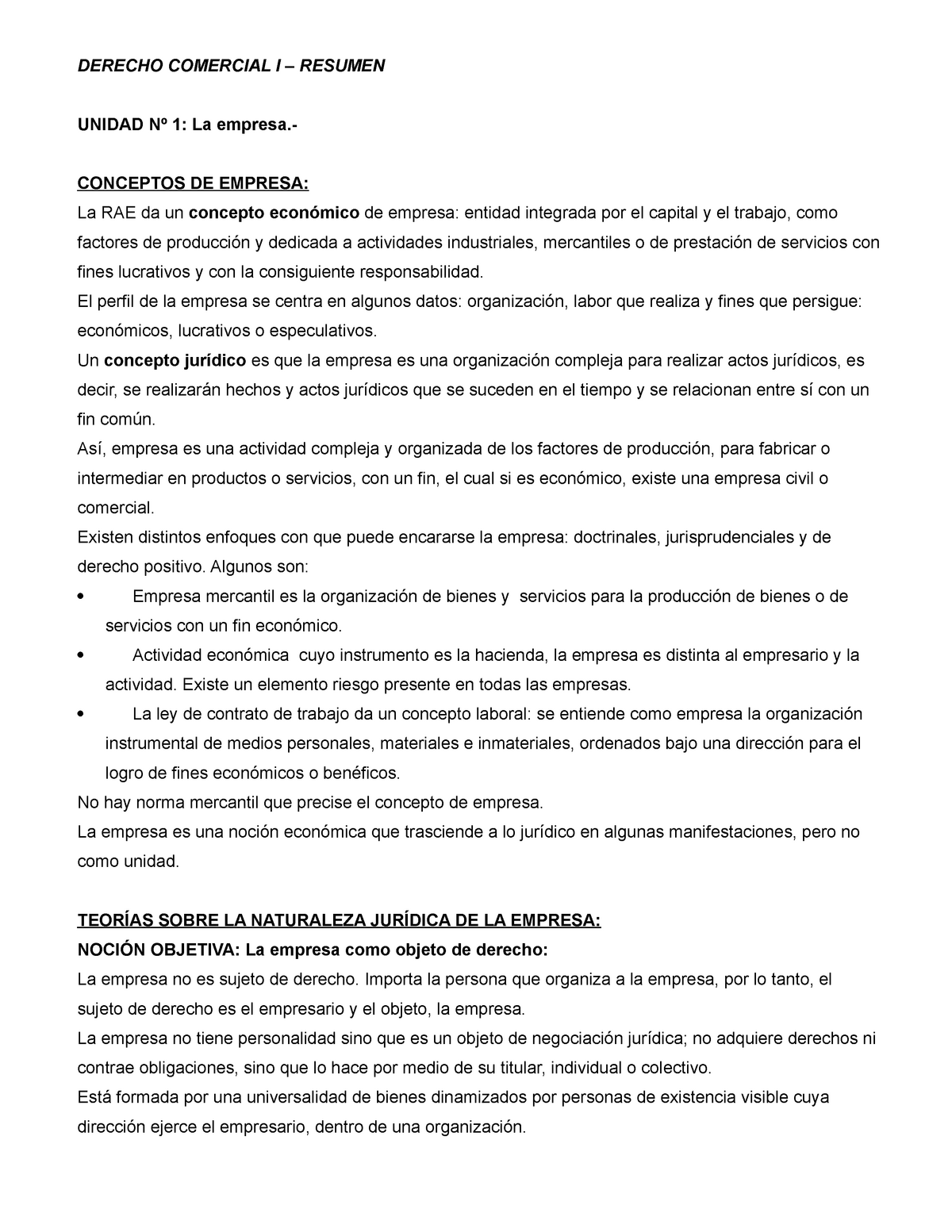 Resumen Para Final De Derecho Empresario Ii Sociedades Derecho